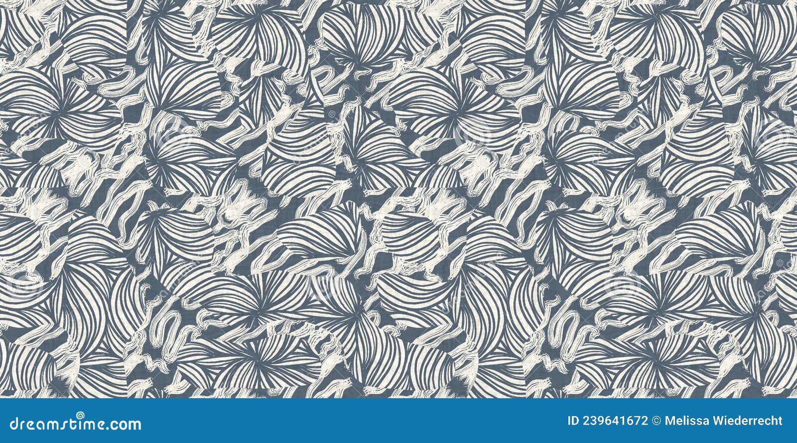 Seamless Two Tone Hand Drawn Brushed Effect Pattern Border Swatch Stock ...