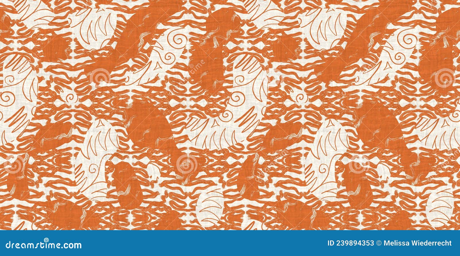 Seamless Two Tone Hand Drawn Brushed Effect Pattern Border Swatch Stock ...