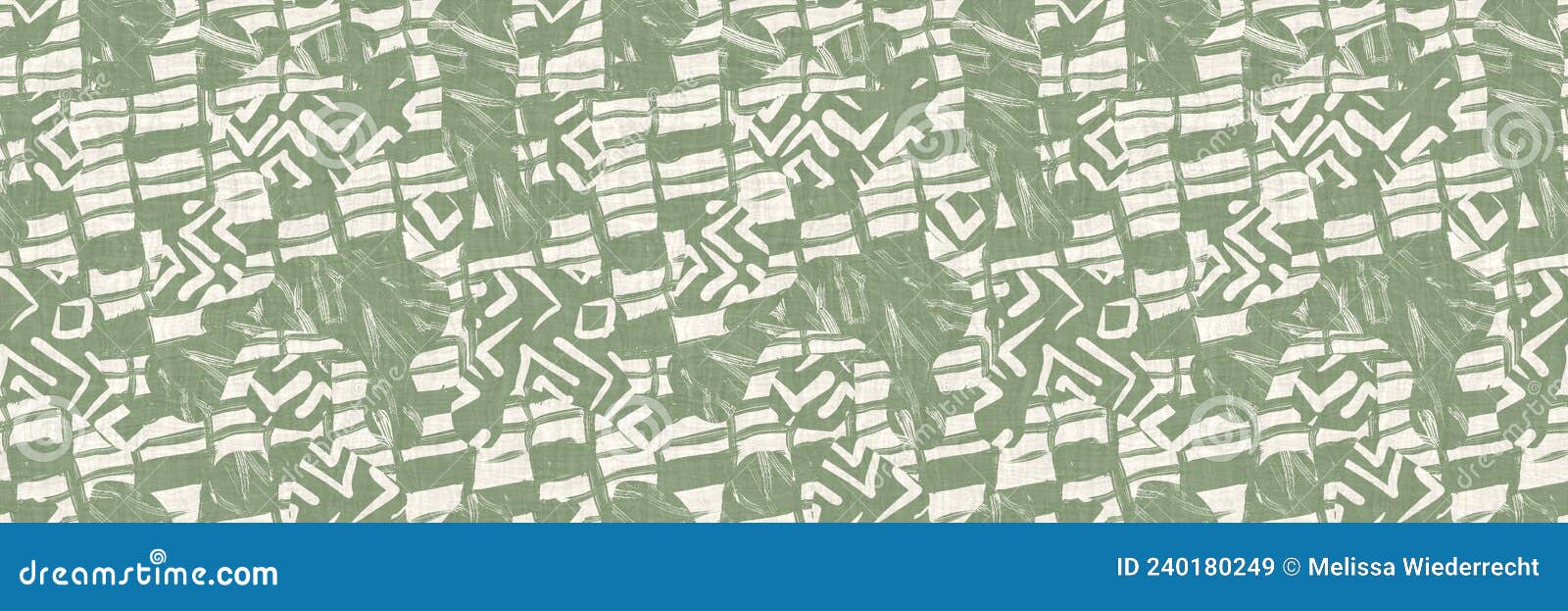 Seamless Two Tone Hand Drawn Brushed Effect Pattern Border Swatch Stock ...