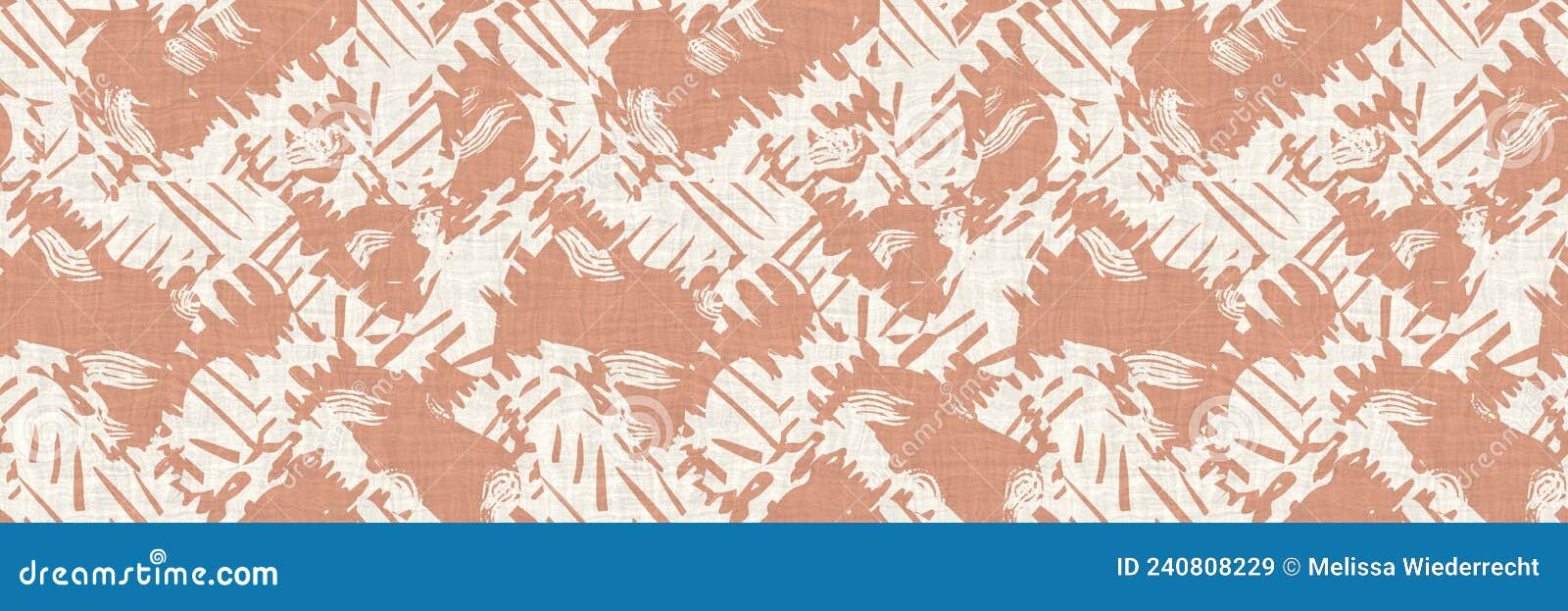 Seamless Two Tone Hand Drawn Brushed Effect Pattern Border Swatch Stock ...
