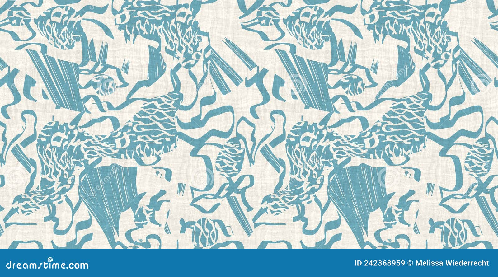 Seamless Two Tone Hand Drawn Brushed Effect Pattern Border Swatch Stock ...