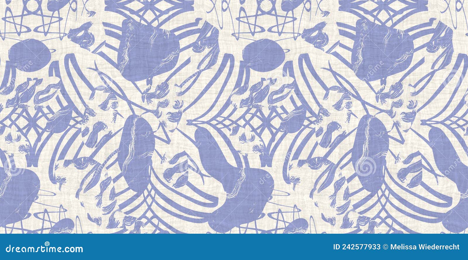 Seamless Two Tone Hand Drawn Brushed Effect Pattern Border Swatch Stock ...