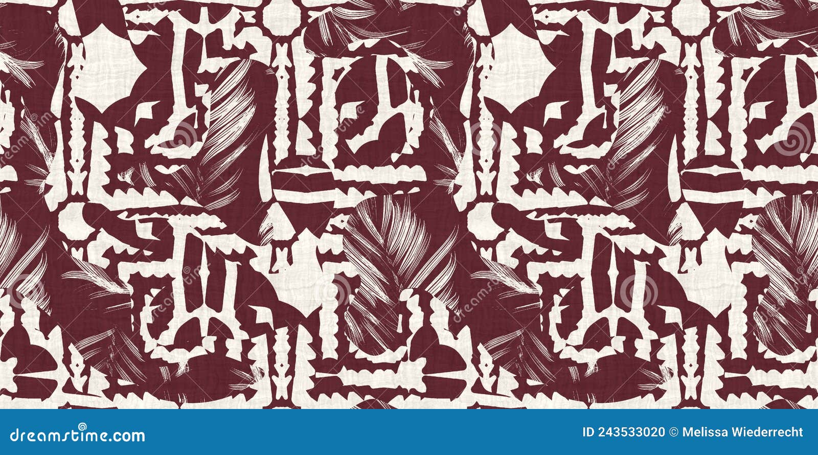 Seamless Two Tone Hand Drawn Brushed Effect Pattern Border Swatch Stock ...