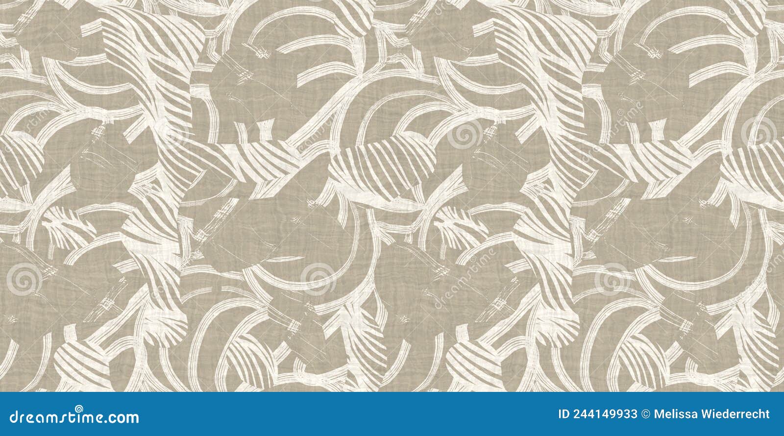 Seamless Two Tone Hand Drawn Brushed Effect Pattern Border Swatch Stock ...