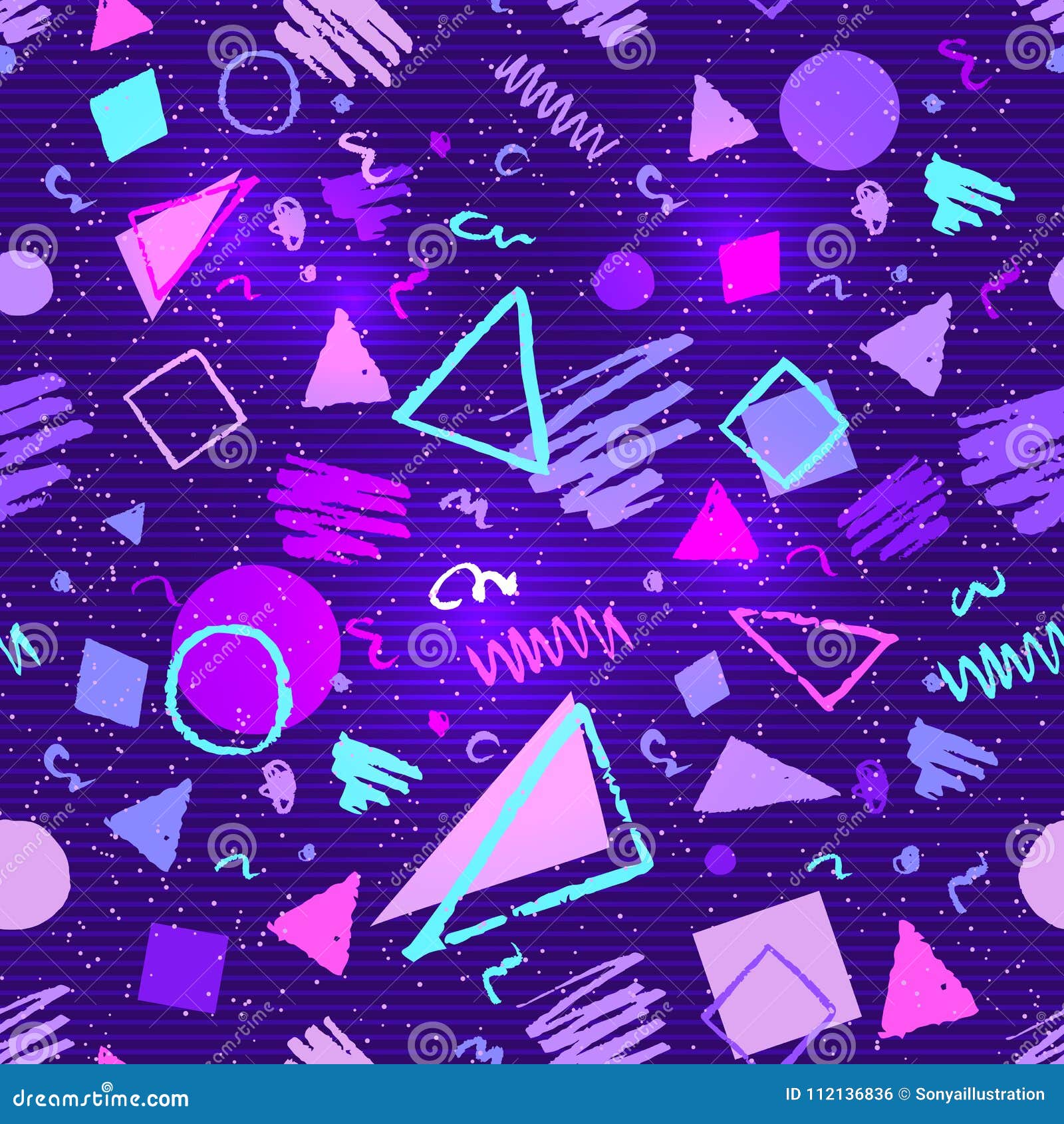 Seamless Ultraviolet Geometric Pattern Stock Vector - Illustration of ...