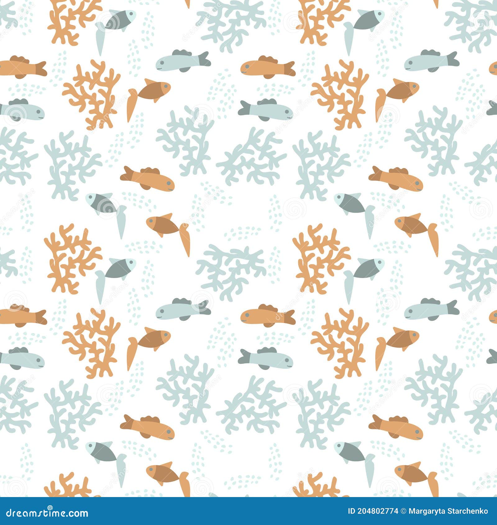 Seamless Underwater Pattern Stock Vector - Illustration of decoration ...