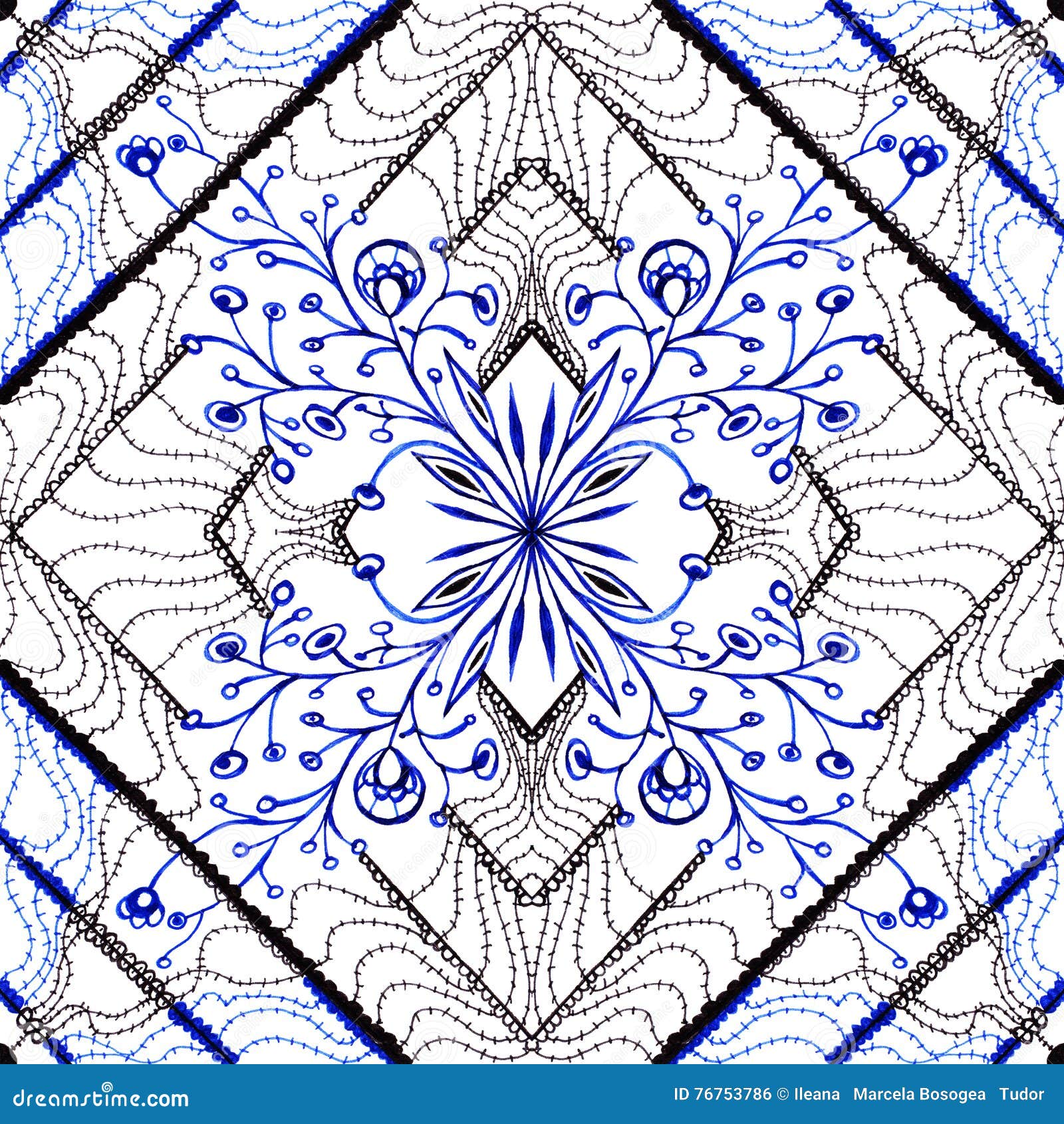 Seamless, Unique, Abstract Pattern Stock Illustration - Illustration of ...