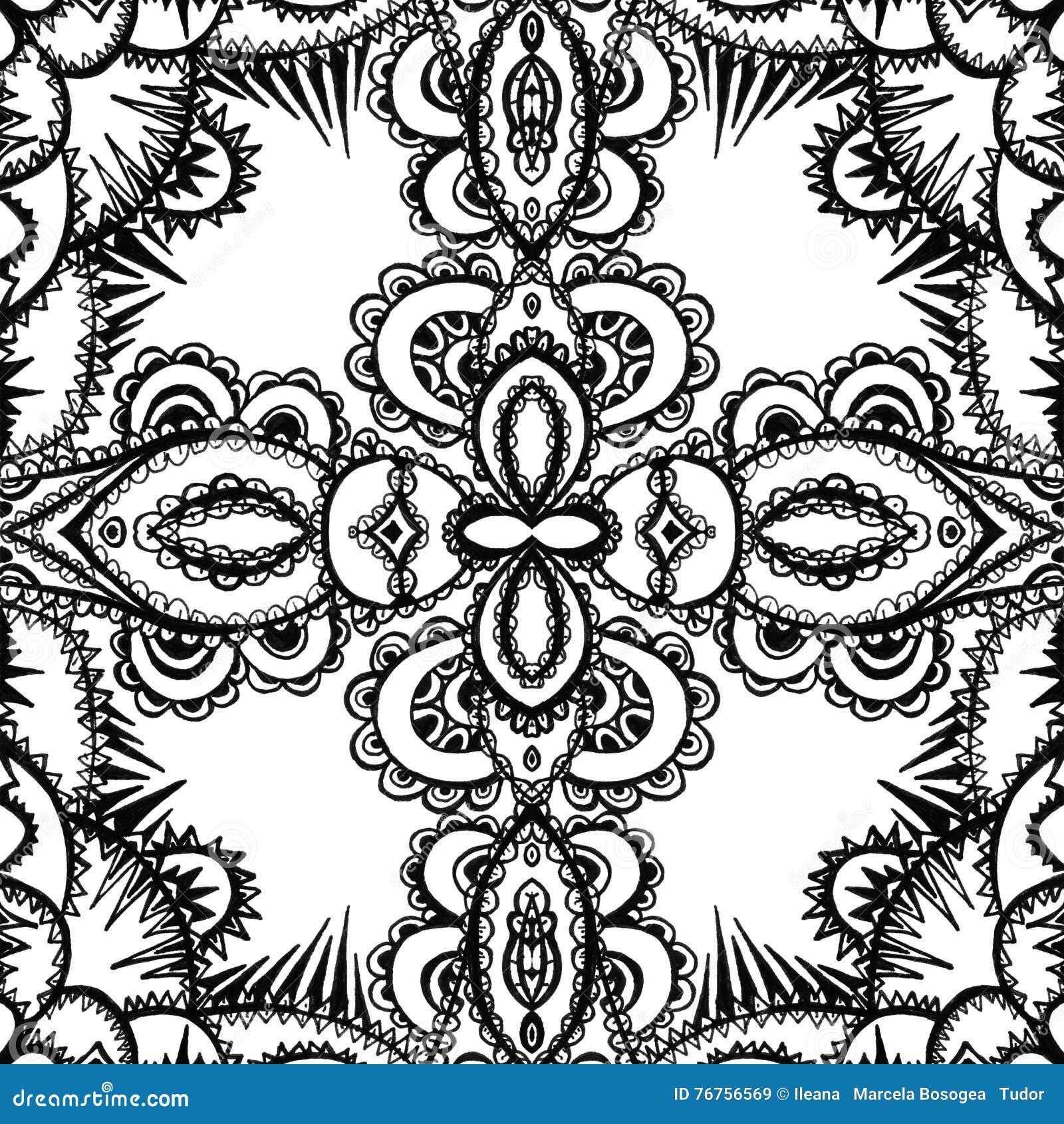Seamless, Unique, Abstract Pattern Stock Illustration - Illustration of ...