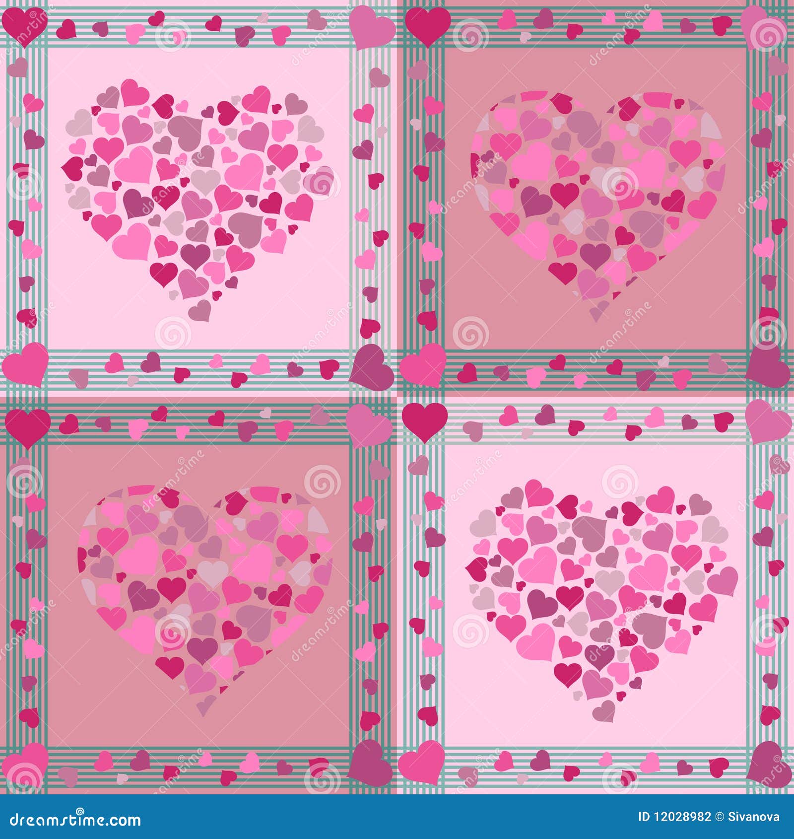 Seamless Valentine pattern stock vector. Illustration of repeated ...