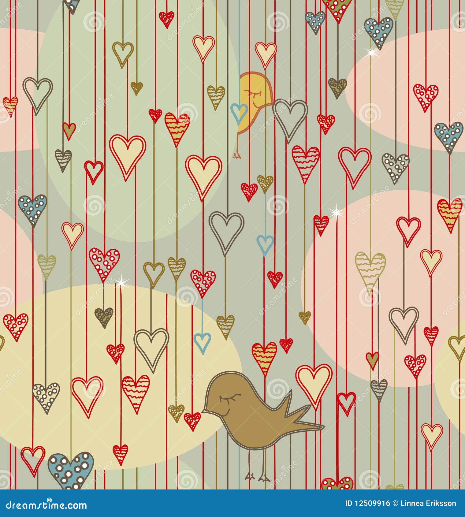 Seamless Valentine Pattern stock vector. Illustration of happy - 12509916