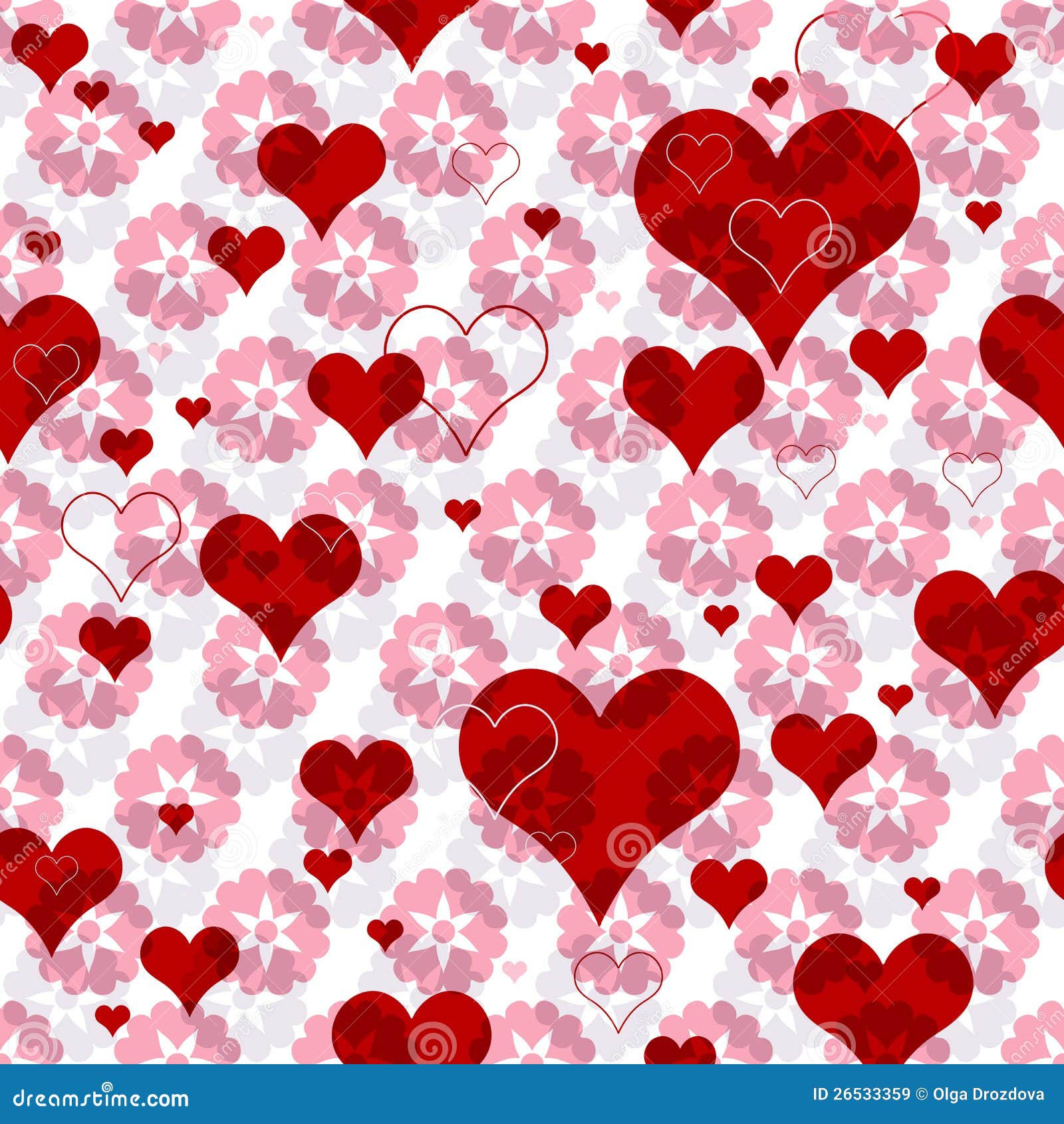 Seamless valentine pattern stock vector. Illustration of grunge - 26533359
