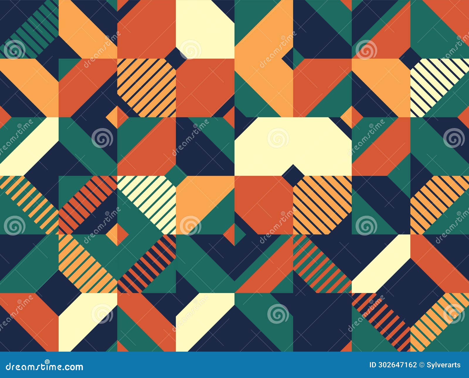Seamless Vector Abstract Background, Geometric Seamless Pattern, Tiling Endless Wallpaper with ...