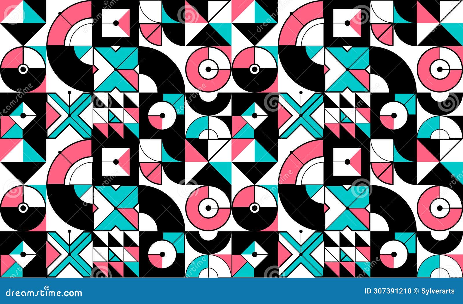 Seamless Vector Abstract Background in Pink Color, Geometric Seamless ...