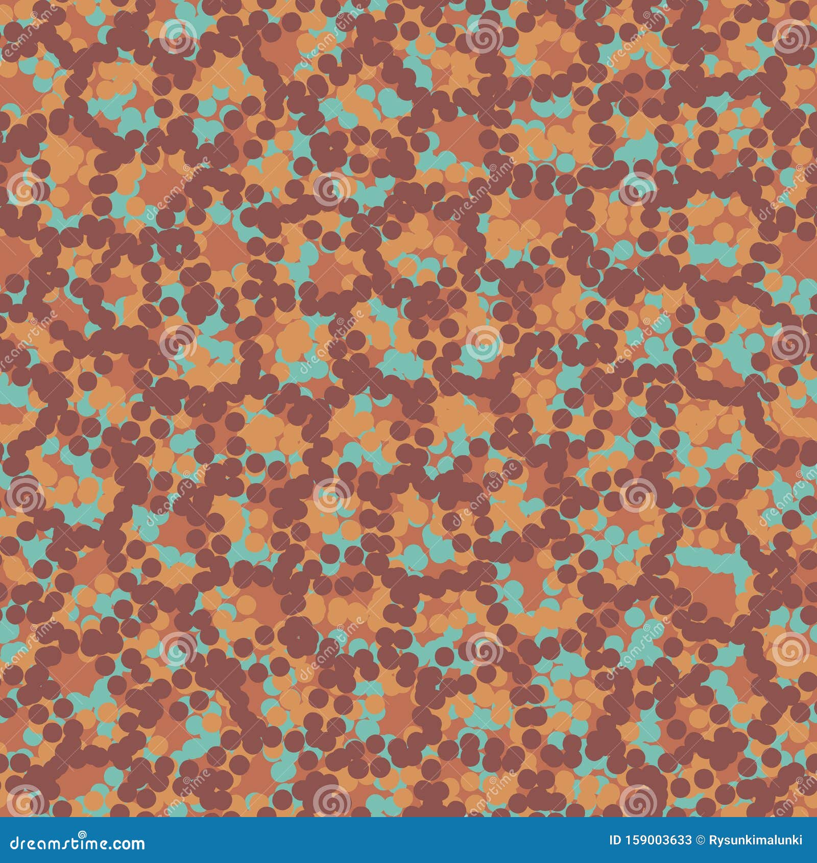 Seamless Vector Abstract Dotted Pattern in Copper and Rust Colors Stock ...
