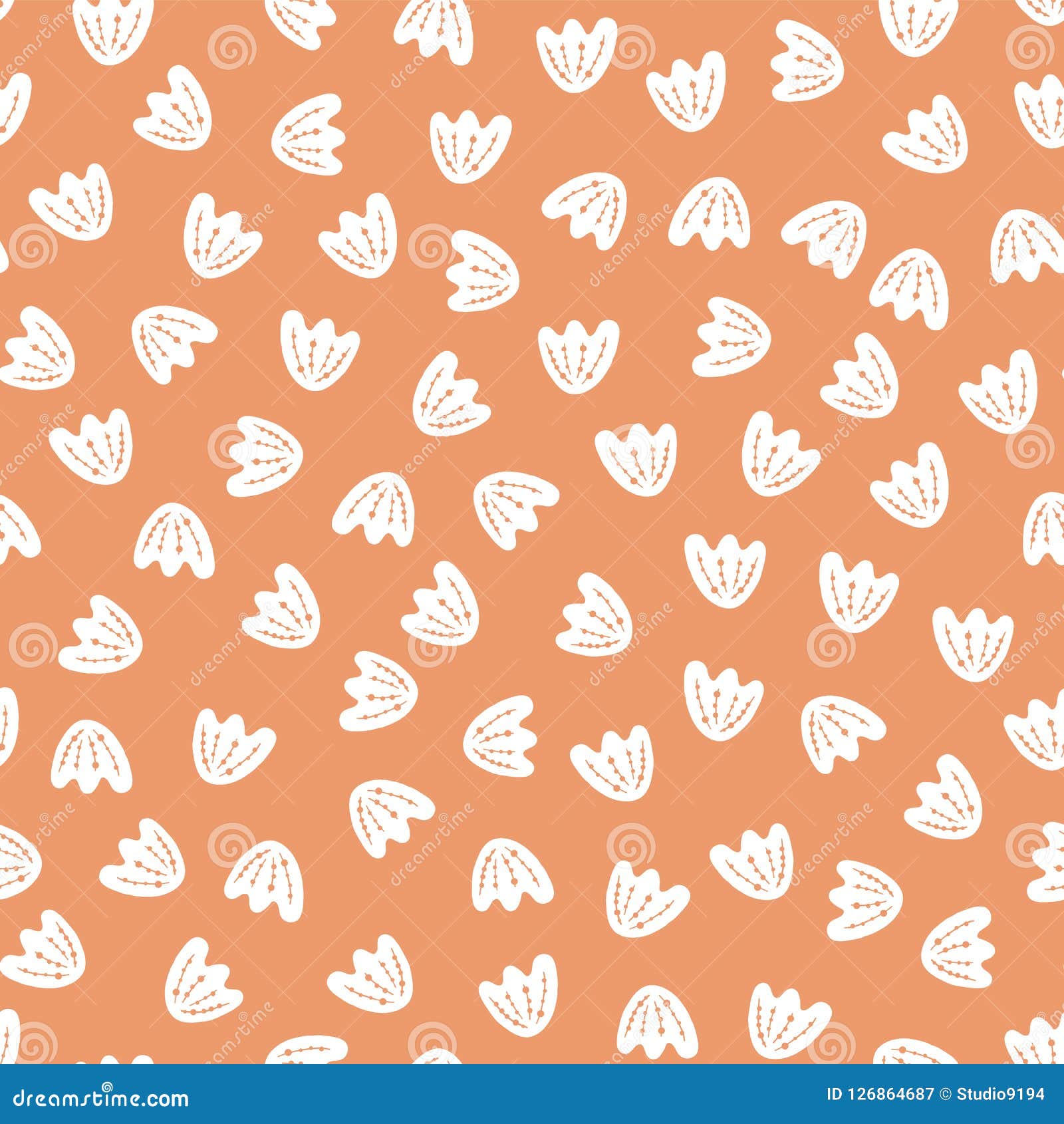 Seamless Vector Abstract Flower Petal Pattern Stock Vector ...