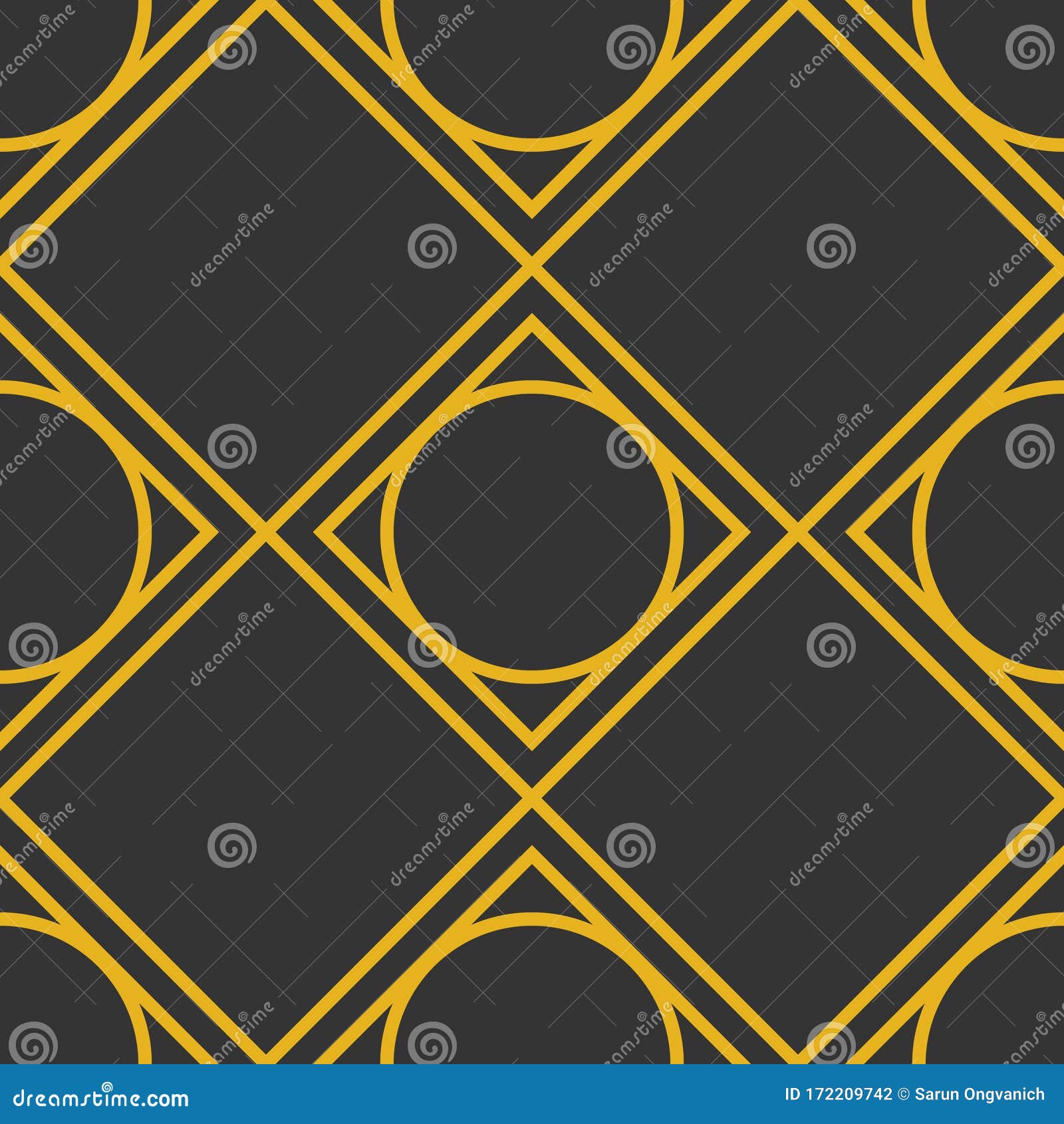 A Seamless Vector of Abstract Geometric Diamond Shaped Art Deco Pattern ...