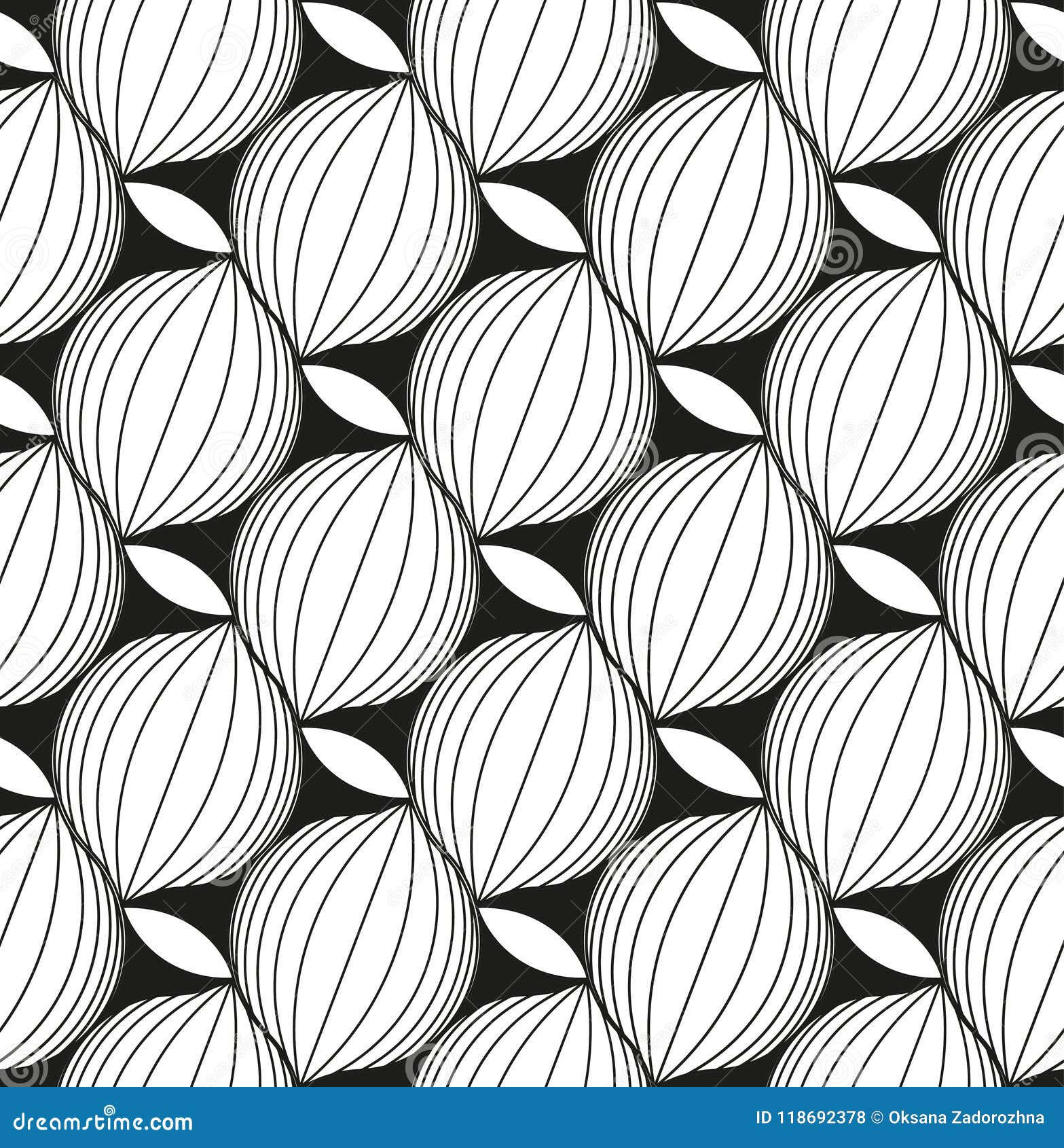 Seamless Vector Abstract Geometric Monochromatic Modern Pattern. Black ...