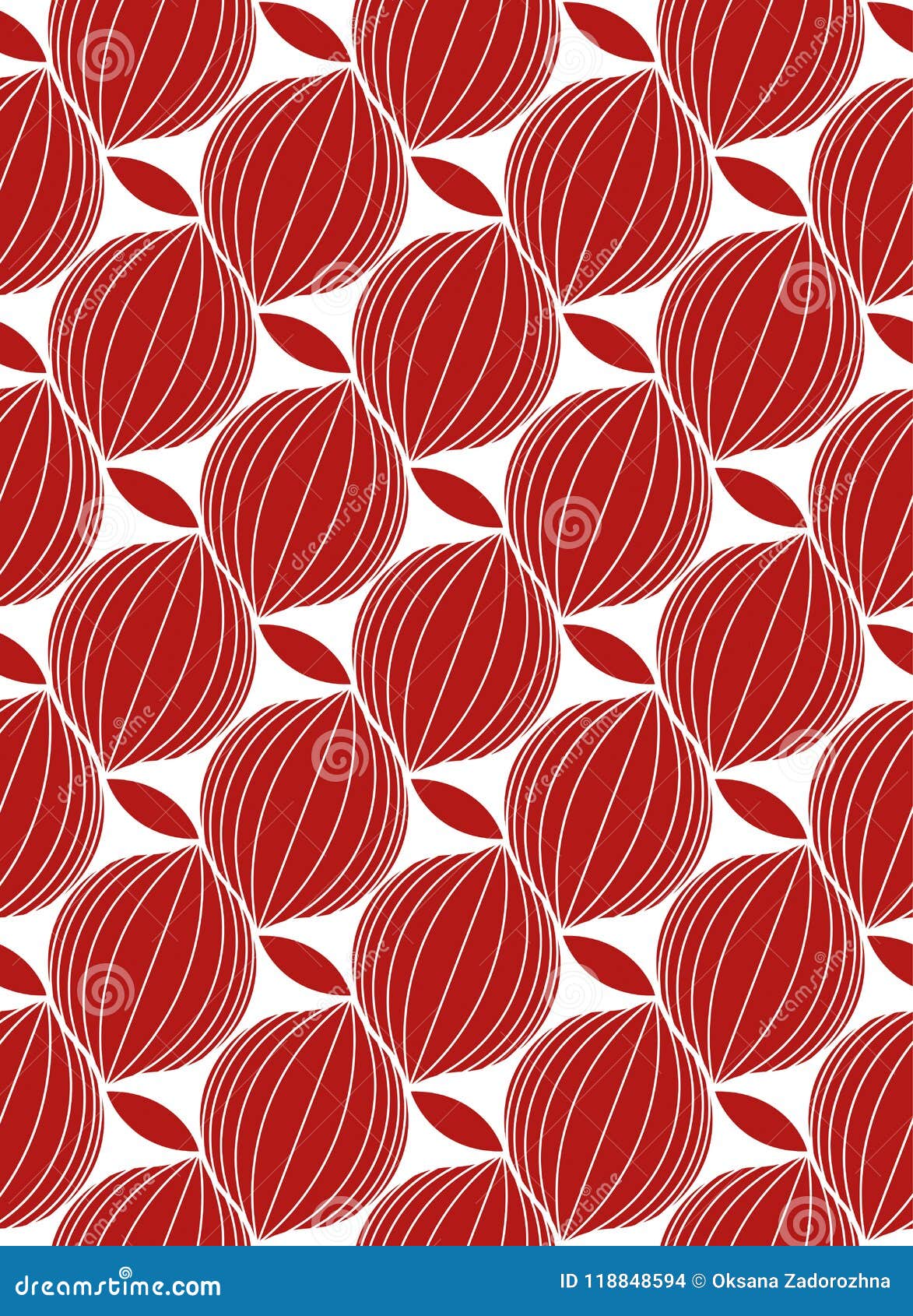Seamless Vector Abstract Geometric Monochromatic Modern Pattern. Red ...