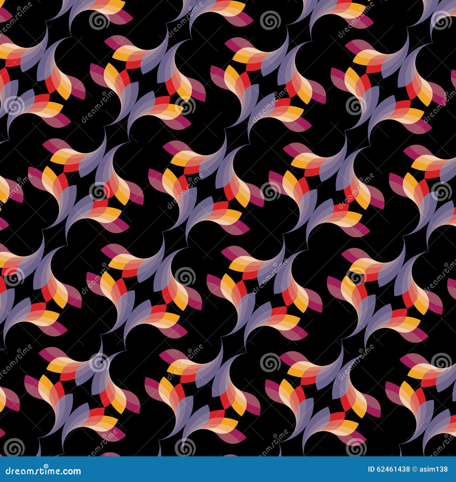 Seamless Vector Abstract Multicolor Floral Pattern Stock Vector ...