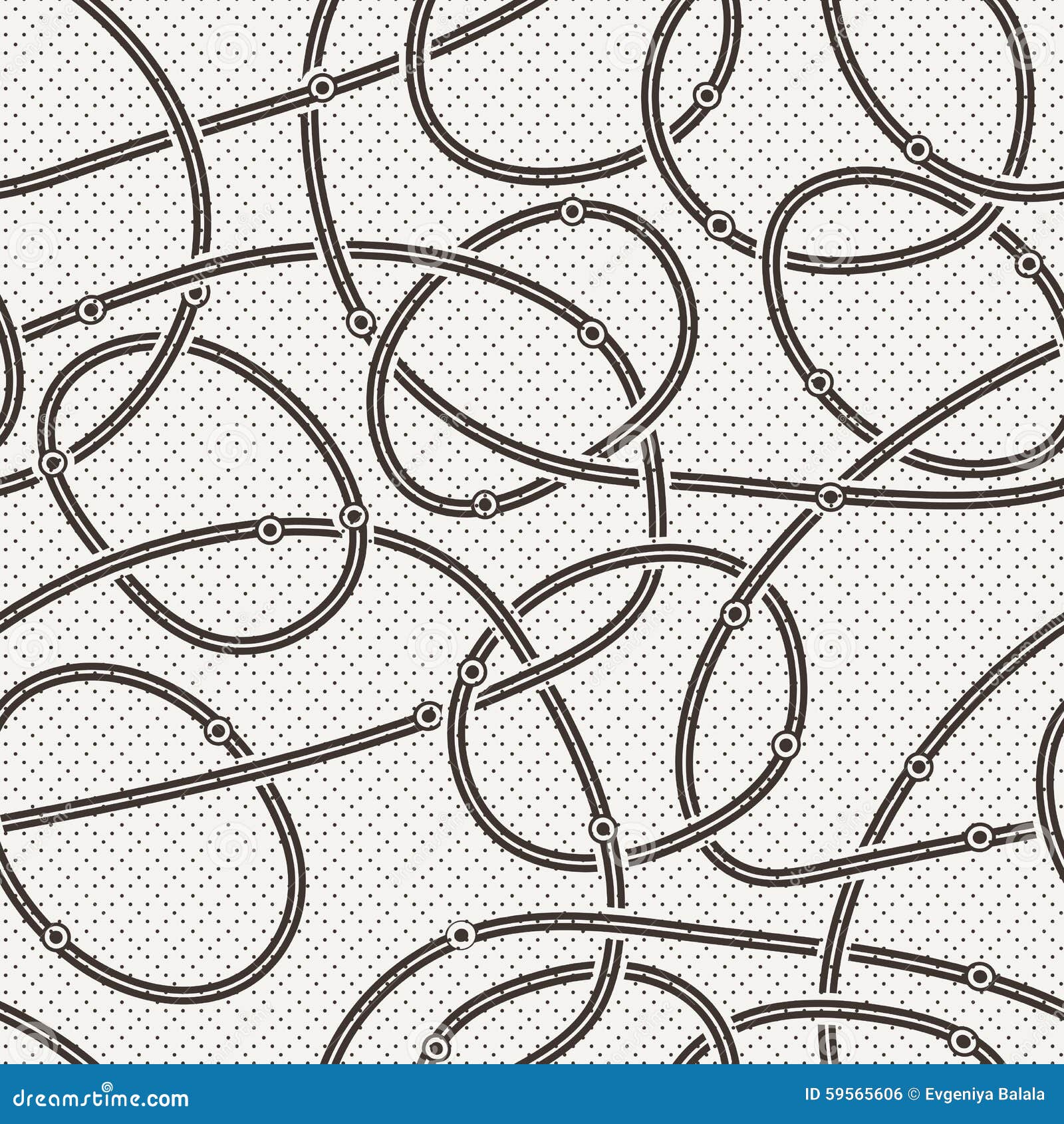 Seamless Vector Abstract Pattern of Curled Lines Stock Vector ...