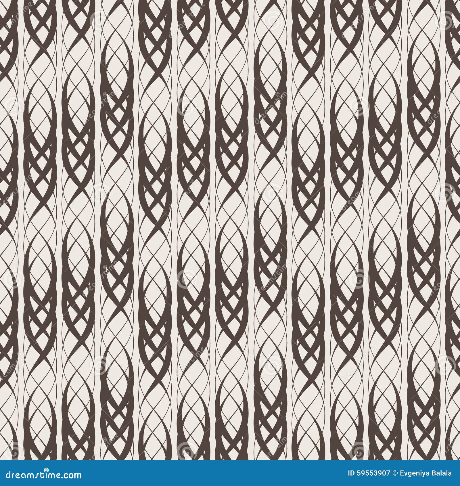 Seamless Vector Abstract Pattern of Intertwined Stock Vector ...