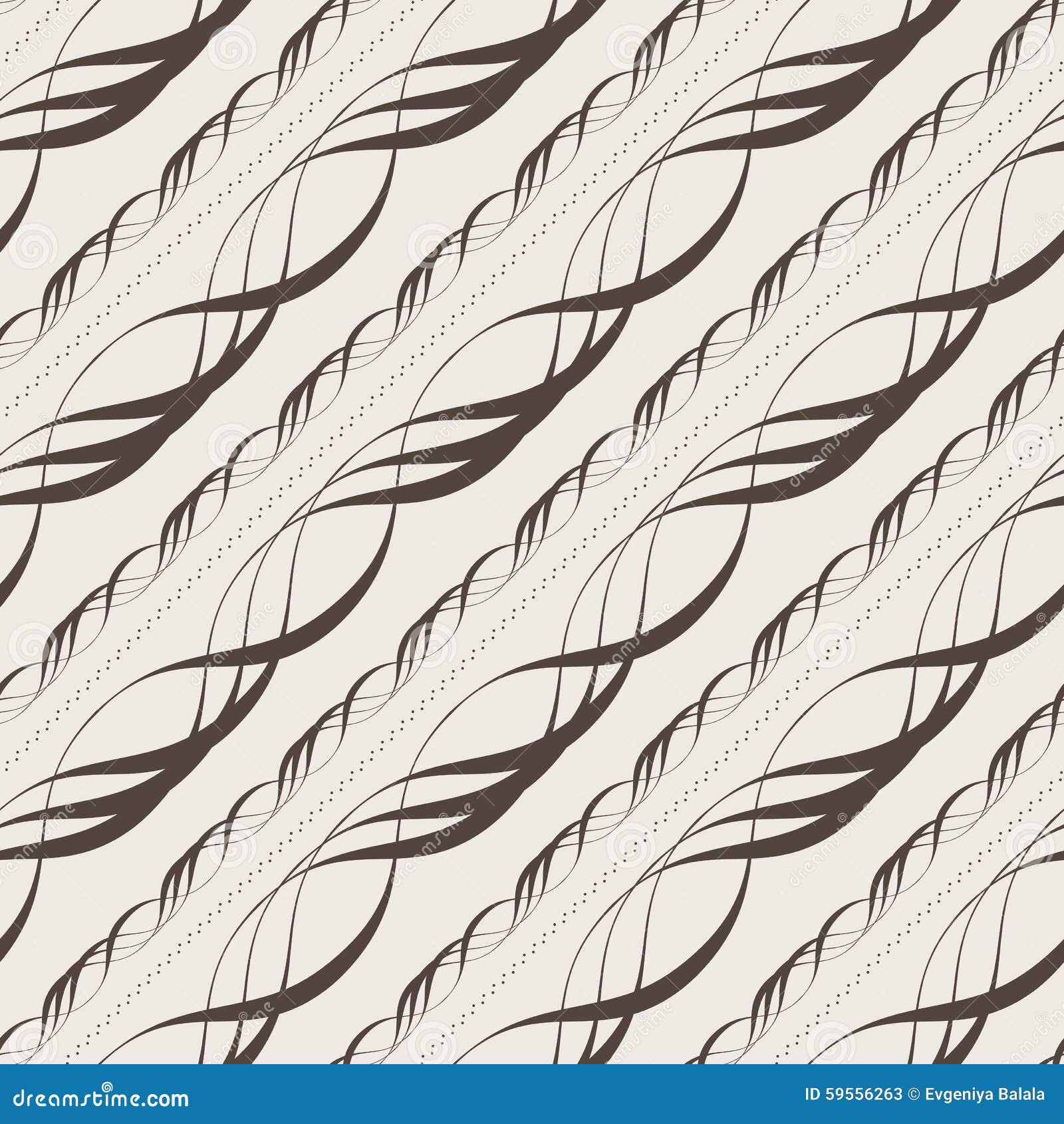 Seamless Vector Abstract Pattern Of Intertwined Stock Vector Illustration Of Monochrome
