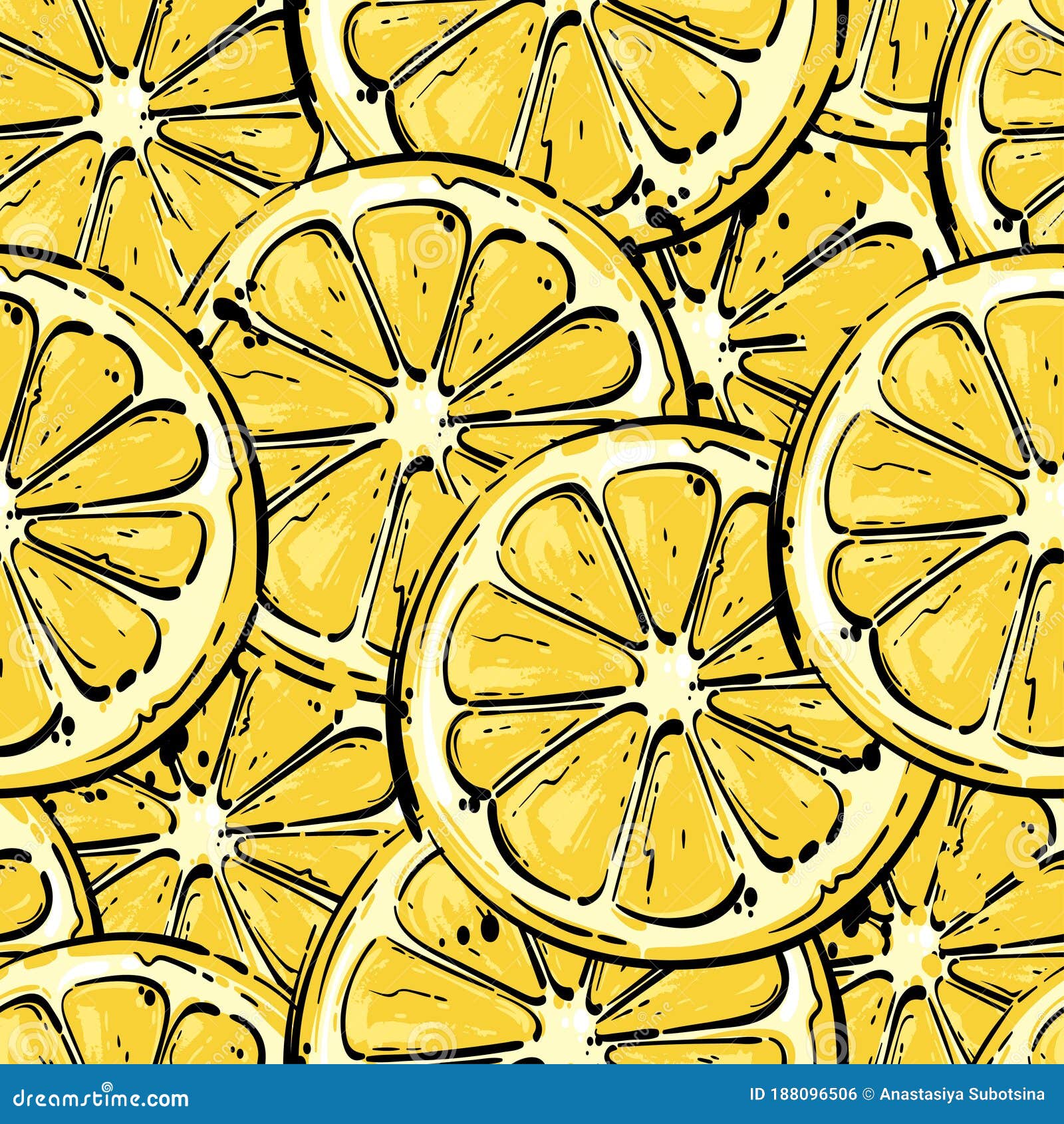 Seamless Vector Abstract Pattern with Lemons Stock Vector ...