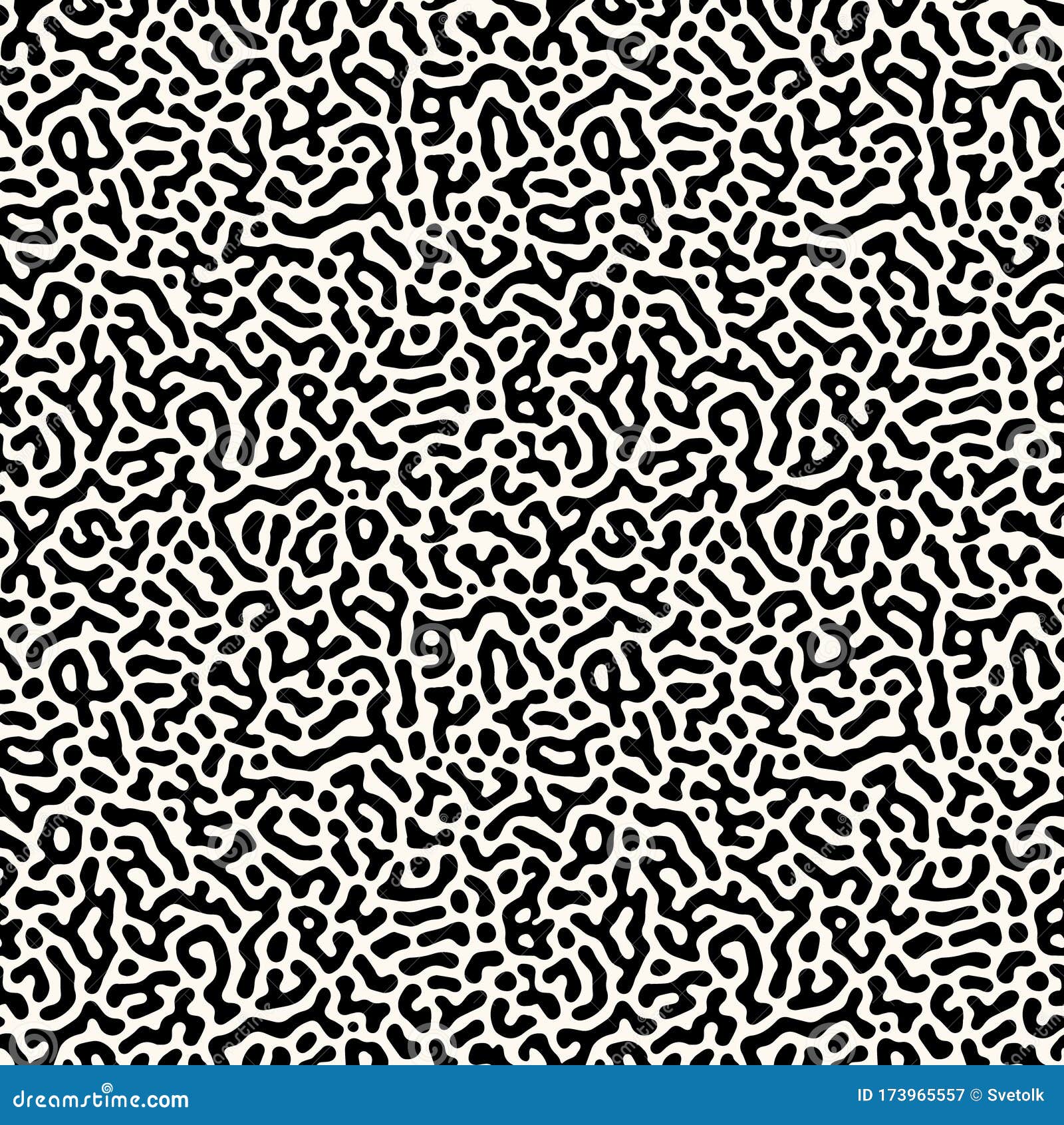 Seamless Vector Abstract Pattern With Lines And Dots In Monochrome