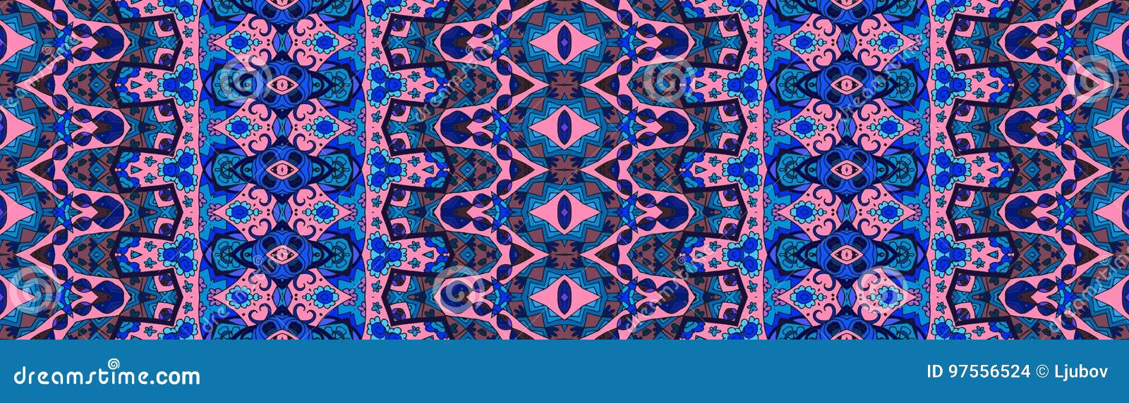 Seamless Vector Abstract Pattern in the Style of Damascus Stock Vector ...