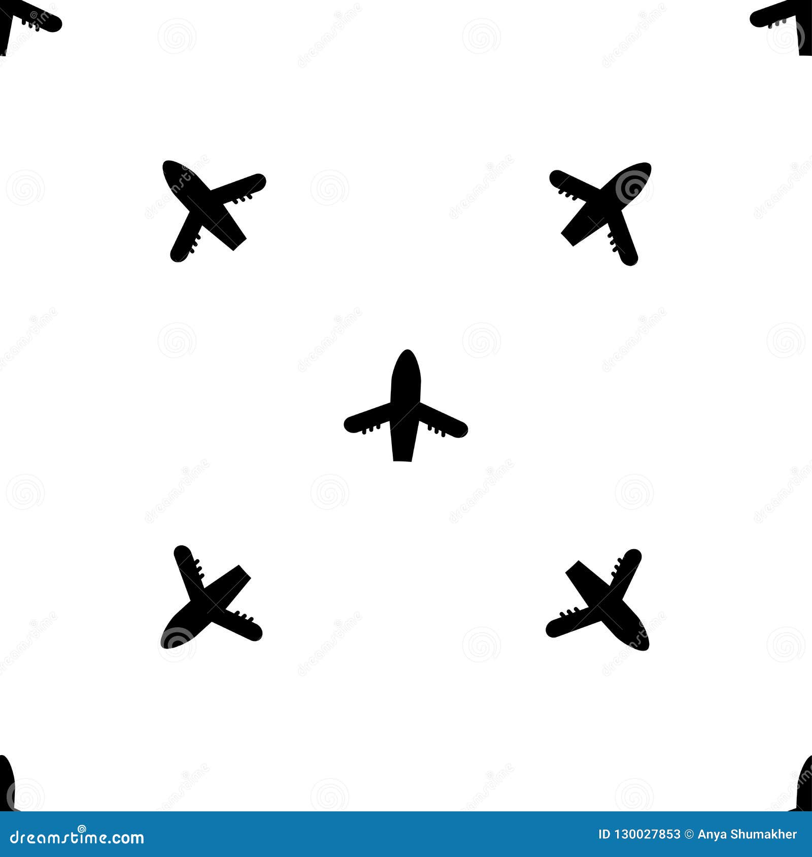Seamless Airplane Pattern. Flat Simple Style for Any Web Design or ...