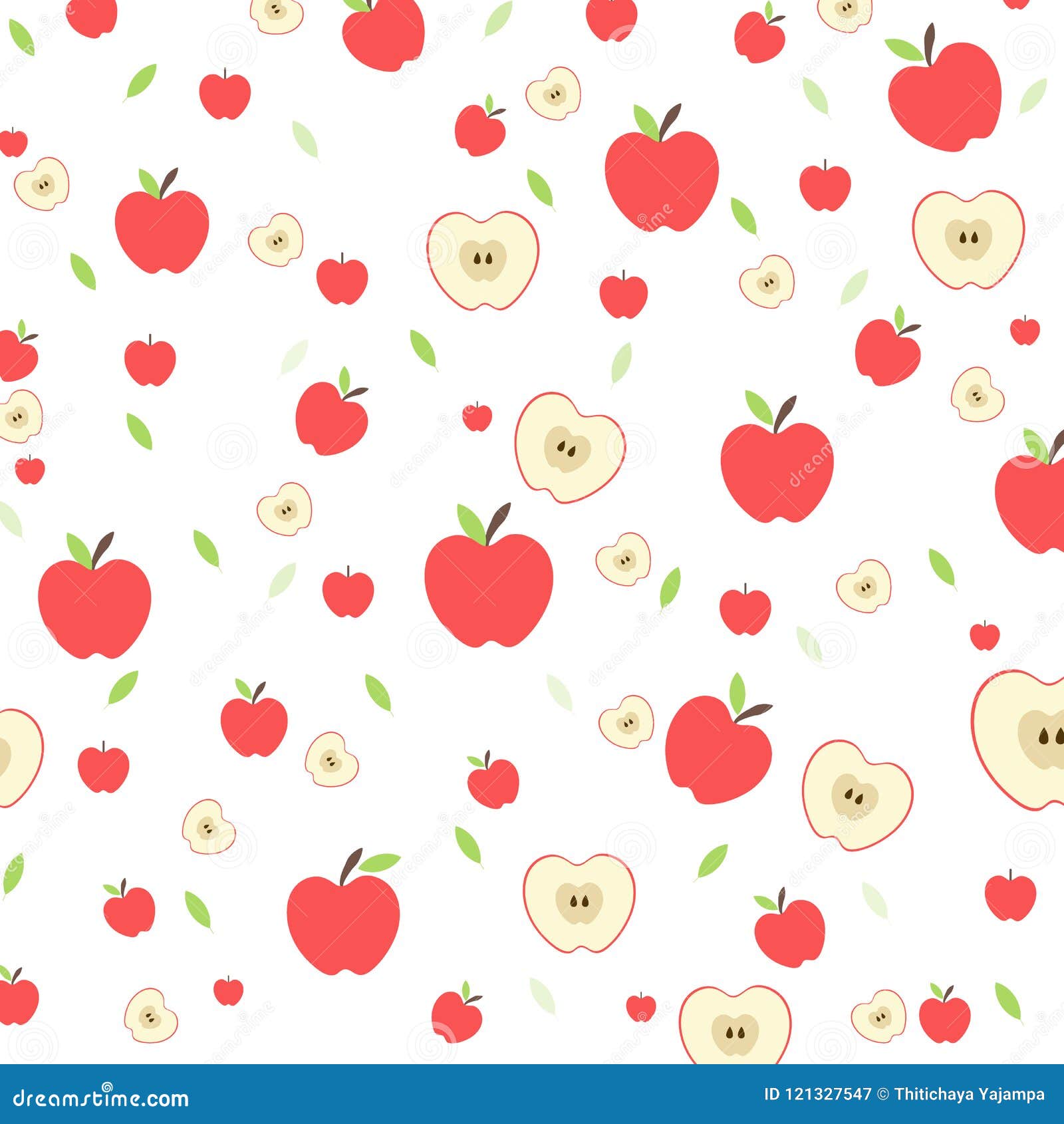 Seamless Vector Apple Fruit Pattern.vector, Illustration. Stock Vector ...