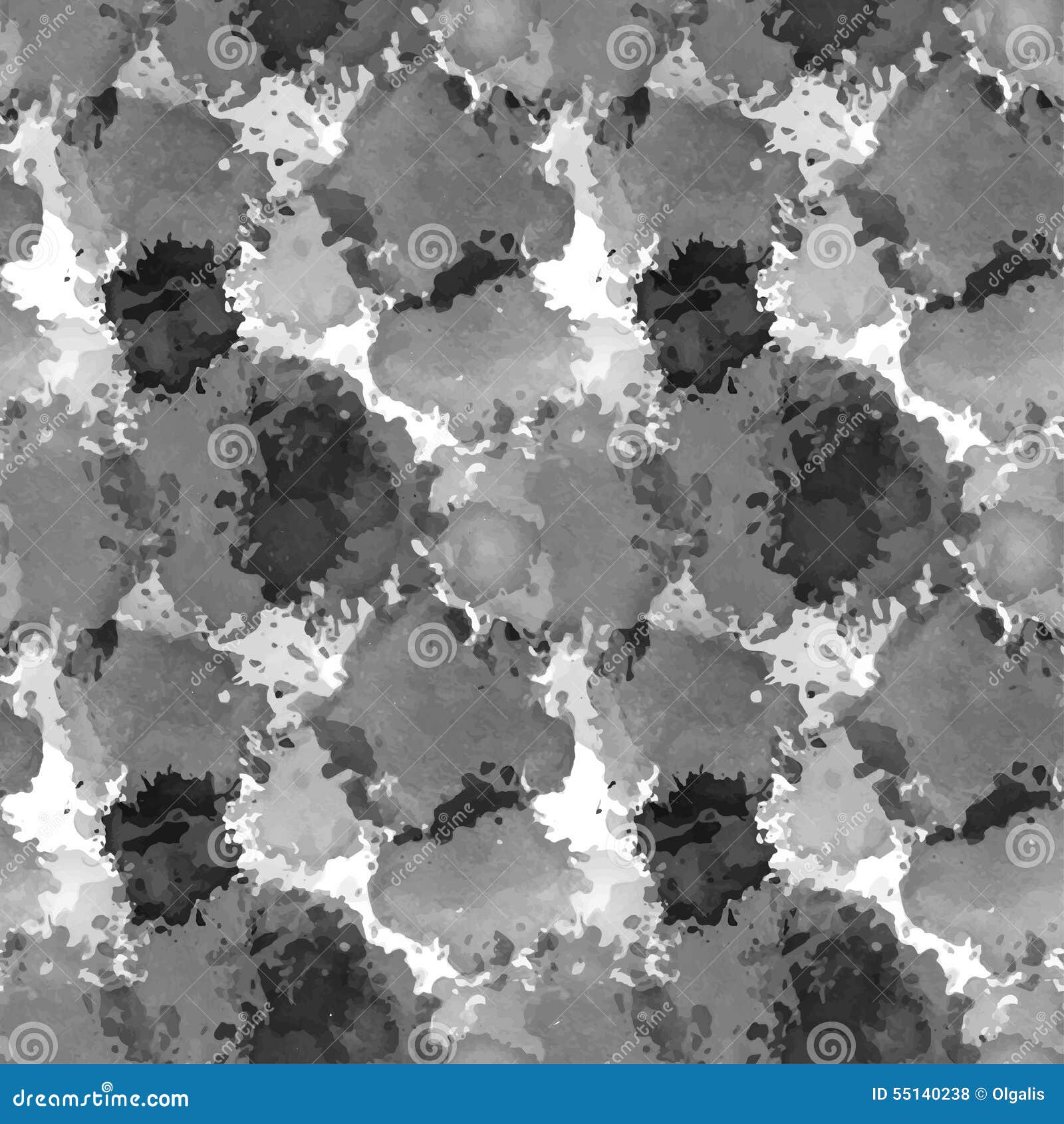 Seamless Vector Artistic Design Watercolor Stain Pattern Stock Vector ...