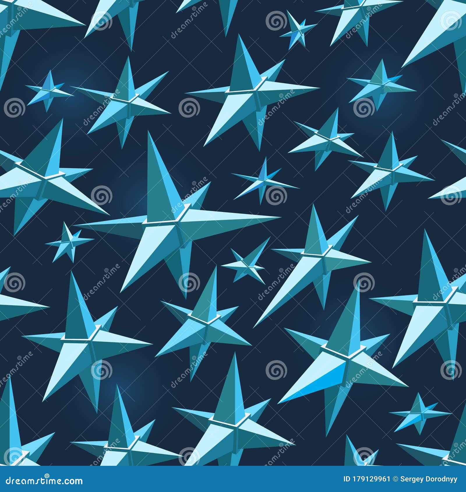 Seamless Vector Background with Abstract Shapes As Ice Crystals or Cold ...