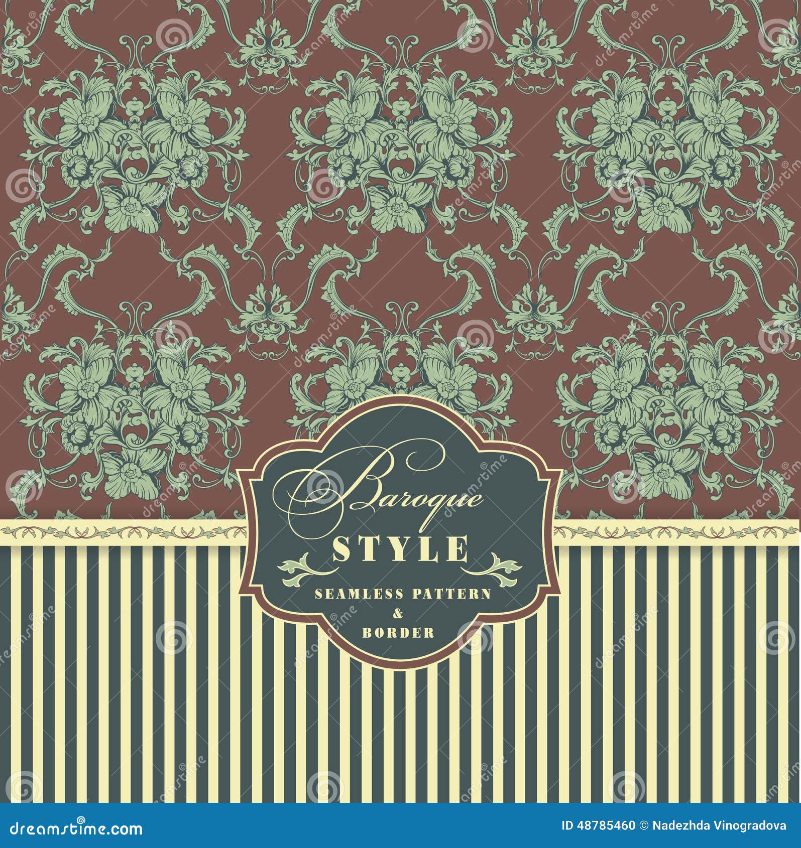 Seamless Vector Background. Baroque Pattern. Stock Vector ...