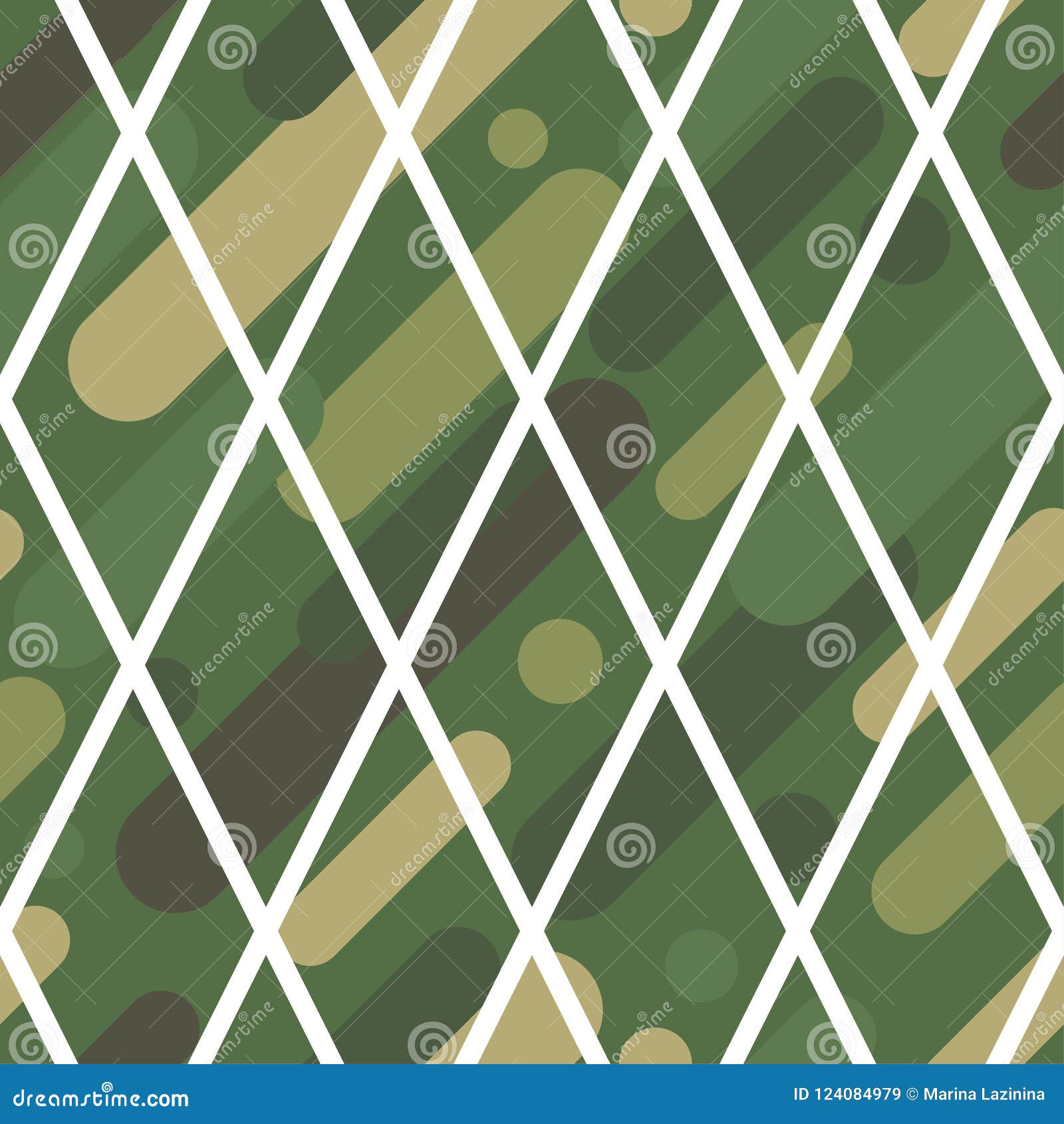 Seamless Vector Background With Camouflage Pattern. The Military Colors ...