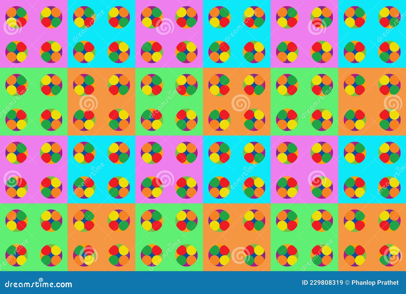 Seamless Vector Background Multicolored Glass Beads Geometric Pattern ...