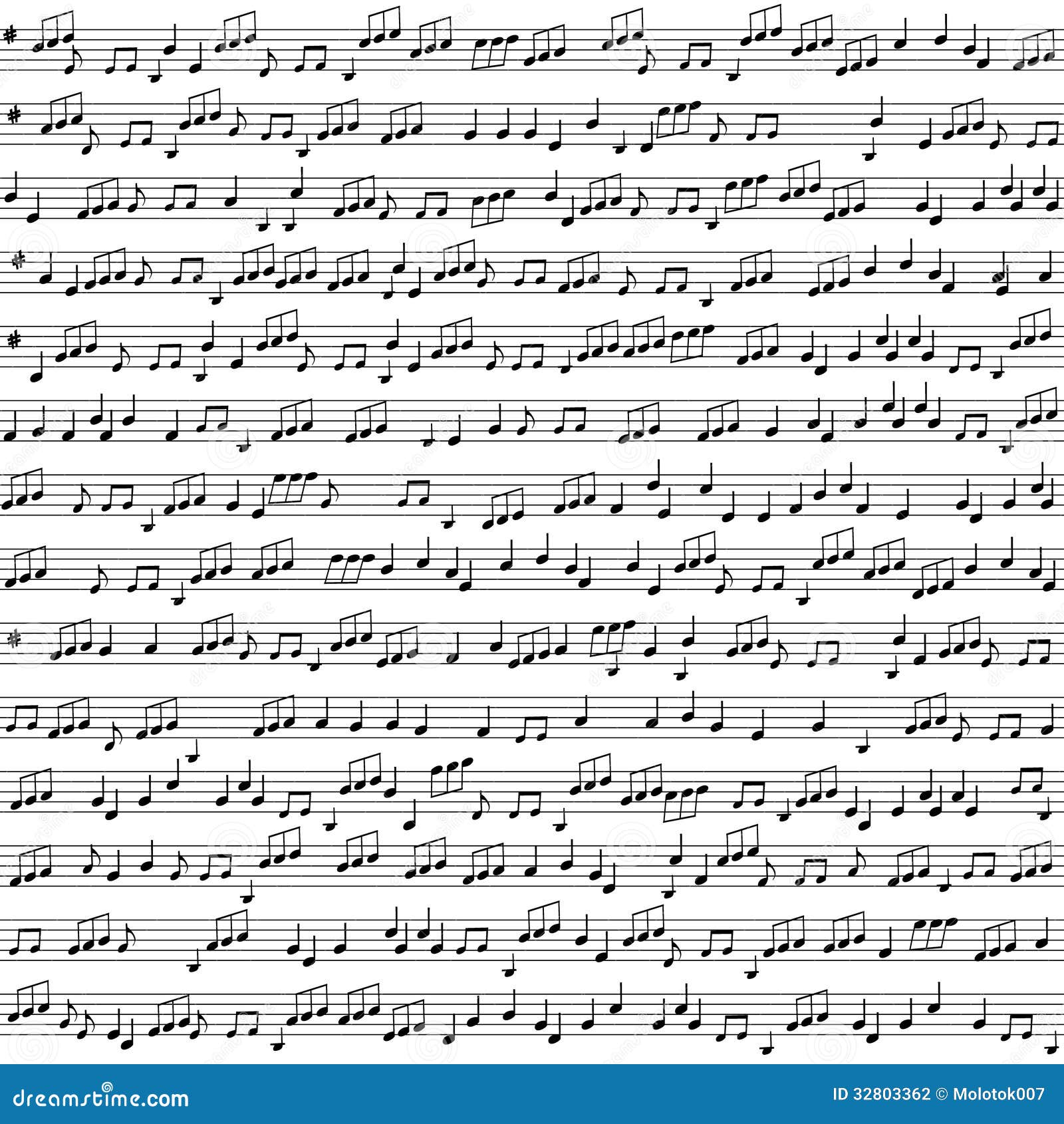 Seamless Vector Background with Music Notes Stock Vector - Illustration ...