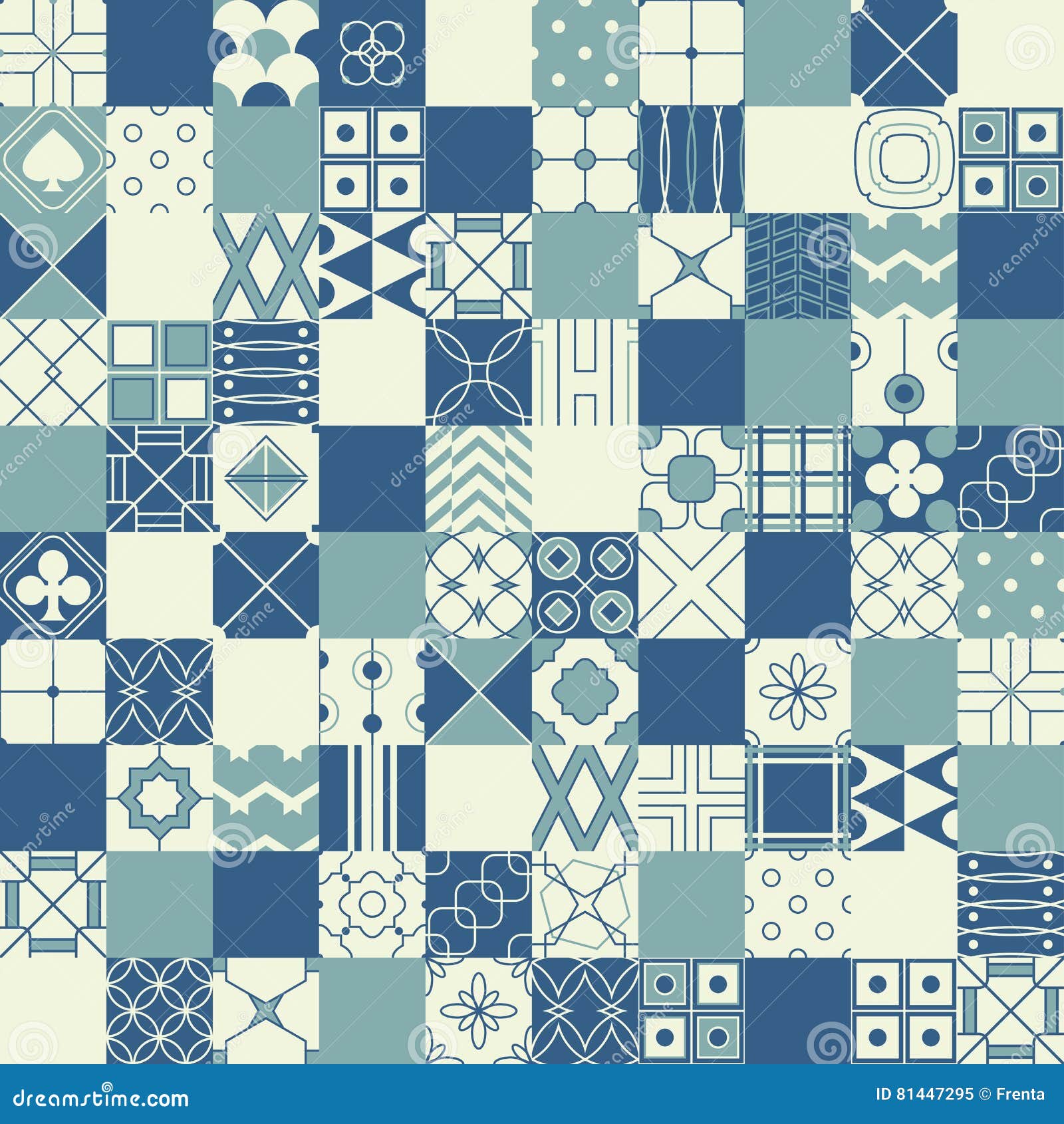 Seamless Vector Background in Patchwork Style with Geometric Pat Stock ...