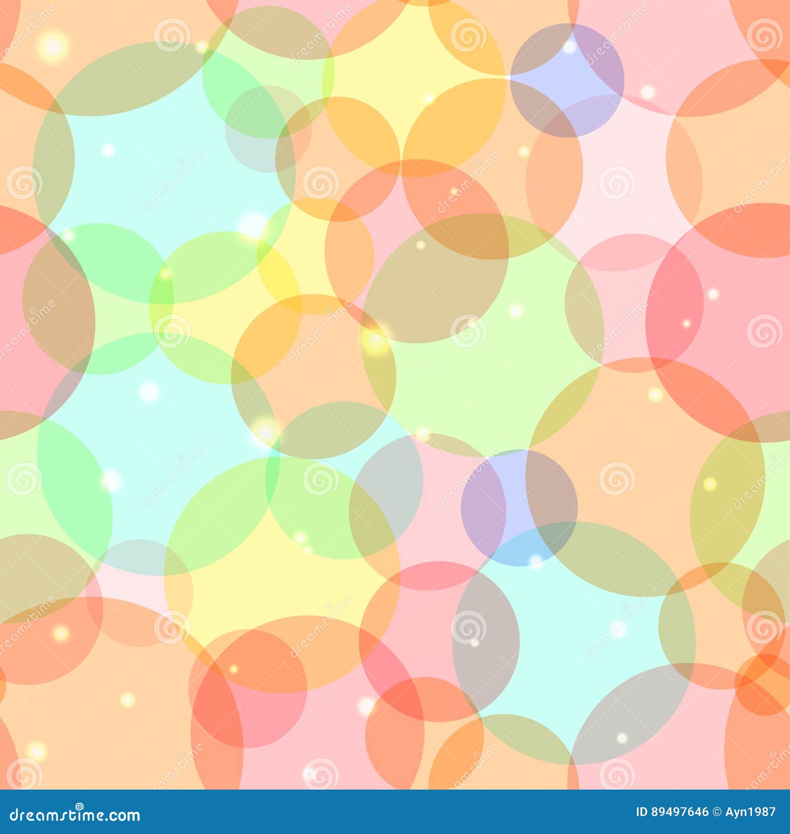 Seamless Vector Background. Pattern with Transparent Circles Random ...