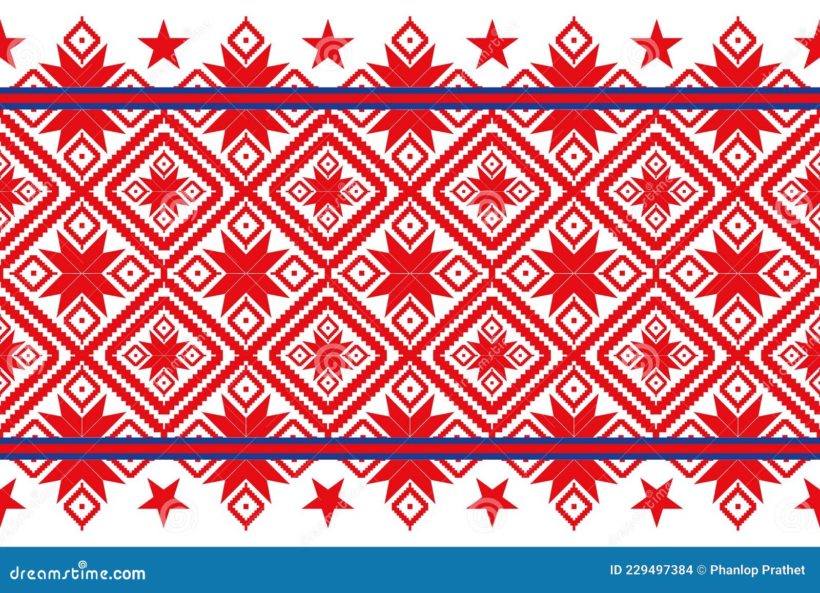 Seamless Vector Background with Red White Background Geometric Pattern ...