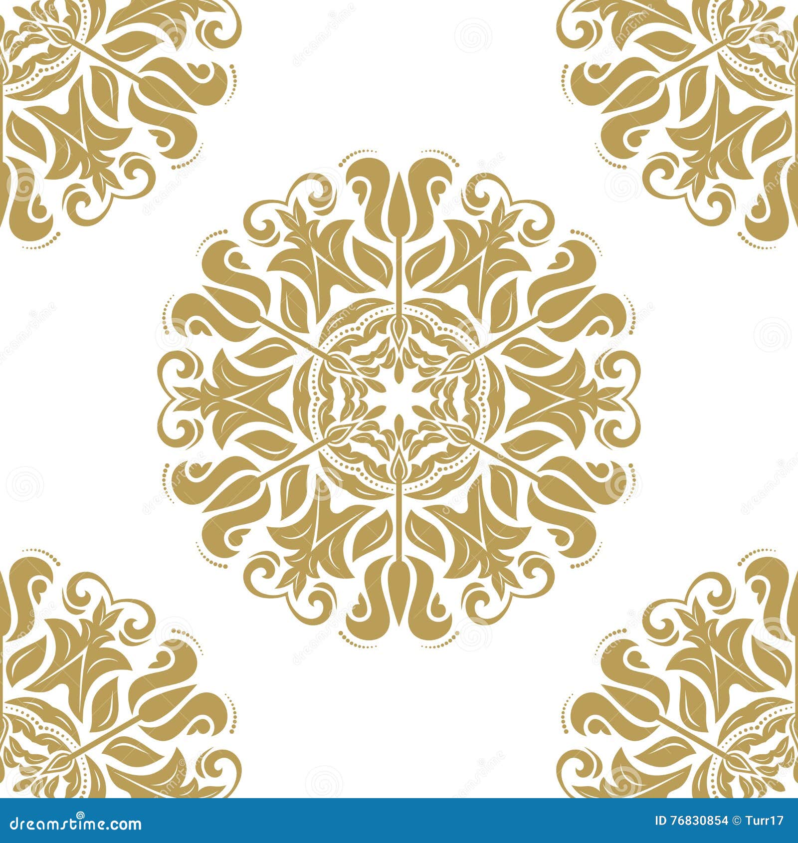 Seamless Vector Baroque Pattern Stock Vector - Illustration of light ...