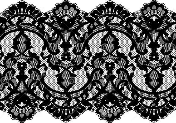 Seamless Vector Black Lace Stock Vector Illustration Of Paper 103568432