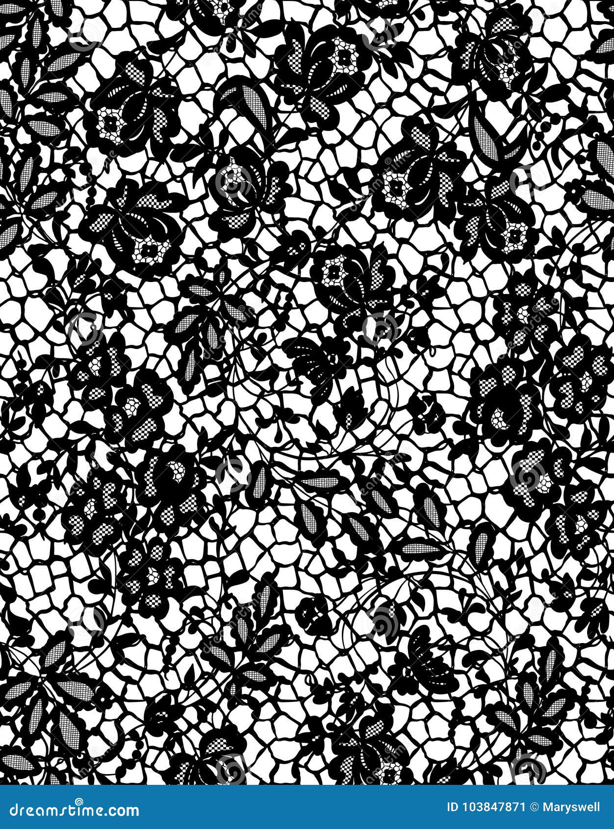 Seamless Vector Black Lace Pattern Stock Vector - Illustration of elegance, cloth: 103847871