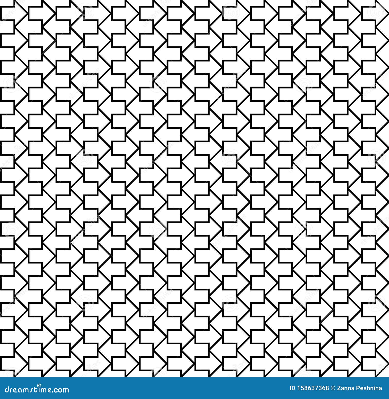 Seamless Vector Black White Arrows Pattern Texture Stock Vector ...