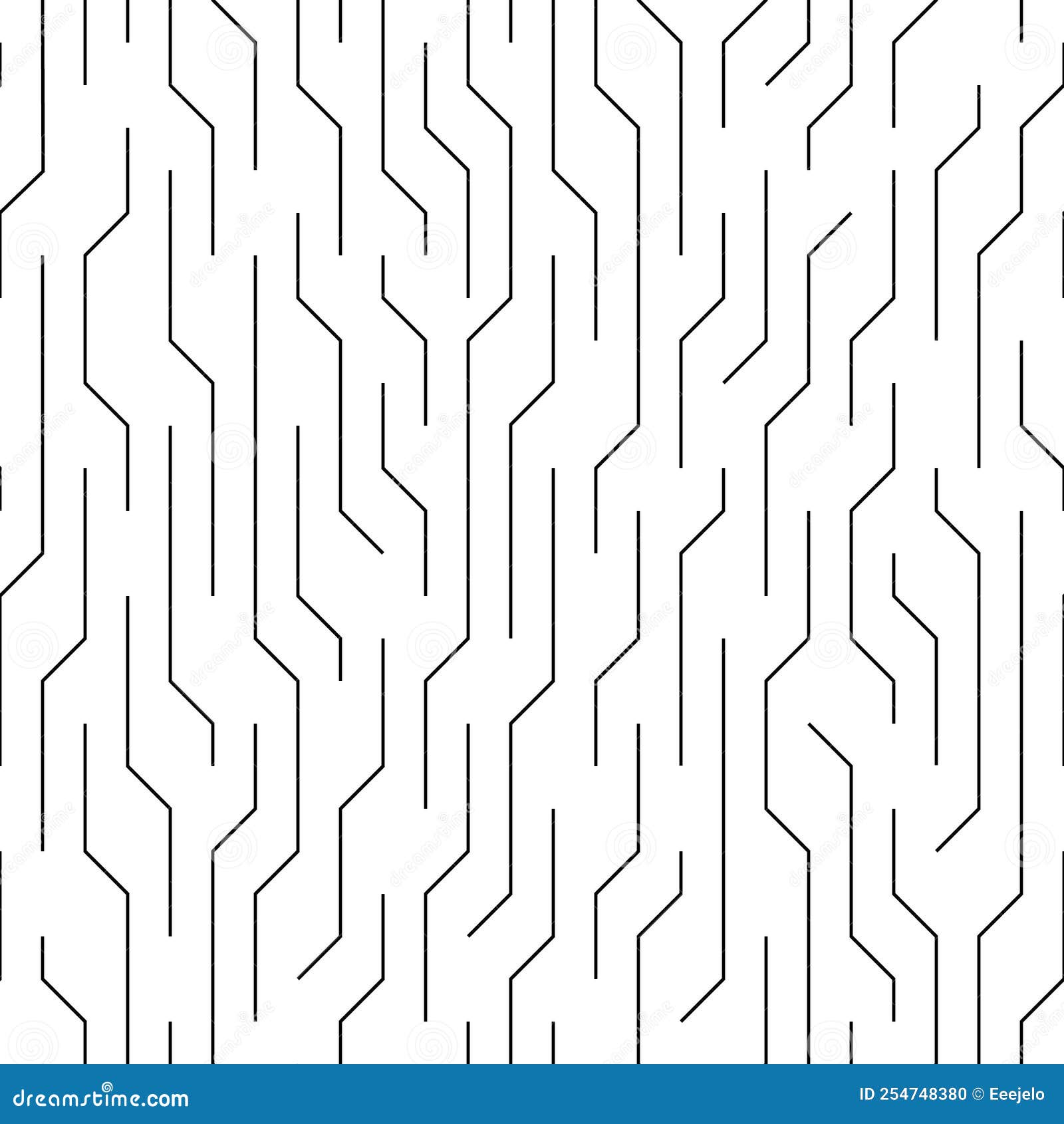 Seamless Vector Black and White Hi-tech Pattern of Thin Lines.Stock ...