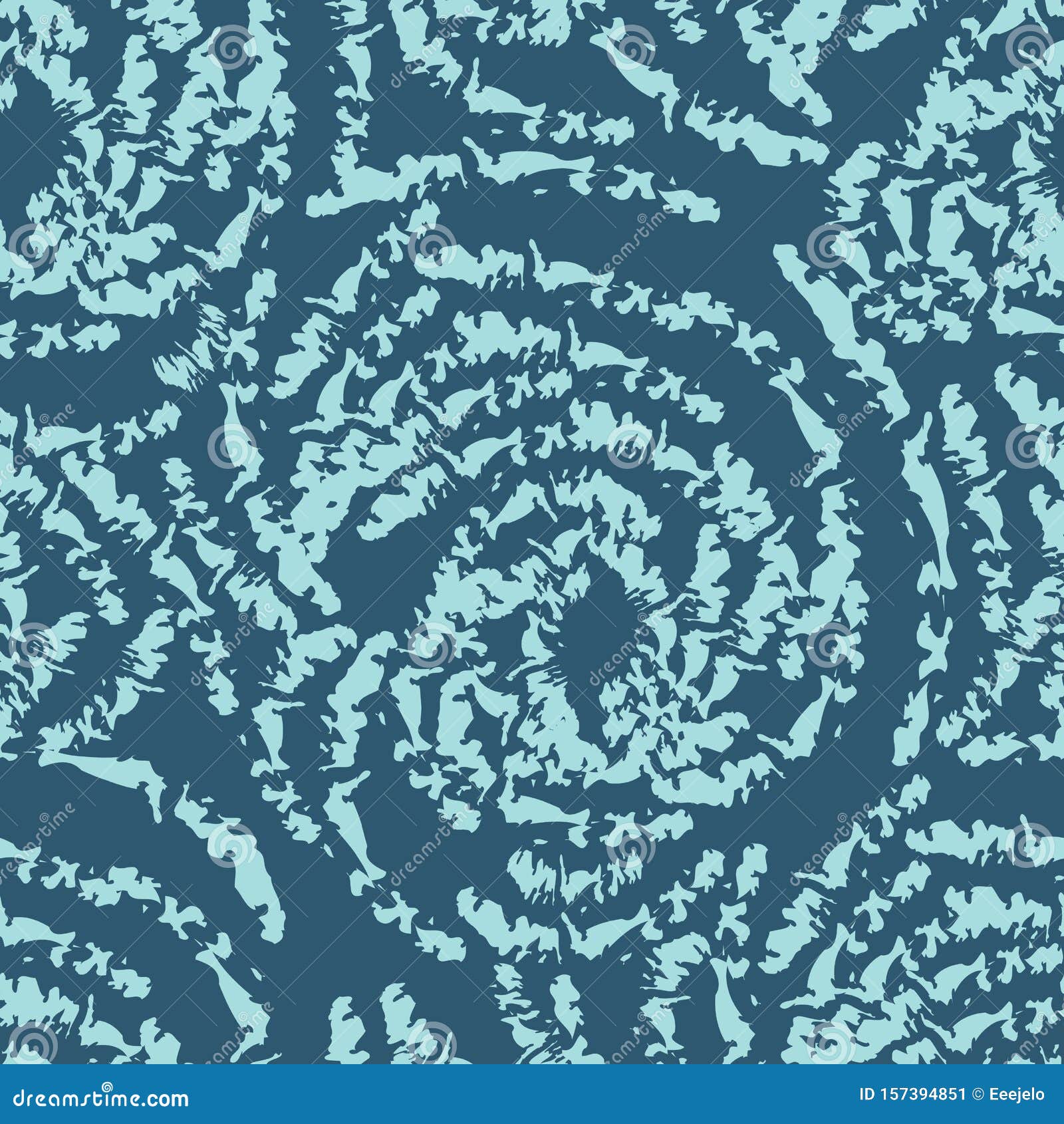 Seamless Vector Blue Pattern, Splashes Blots Torn Lines. Stock Vector ...
