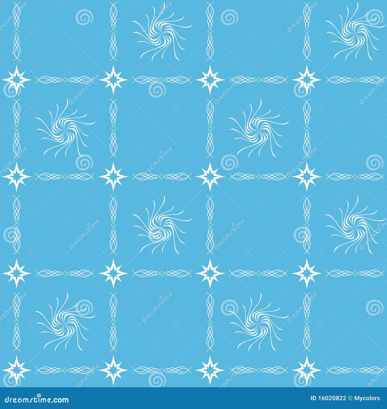 Seamless Vector Blue Texture with Stars Stock Vector - Illustration of ...