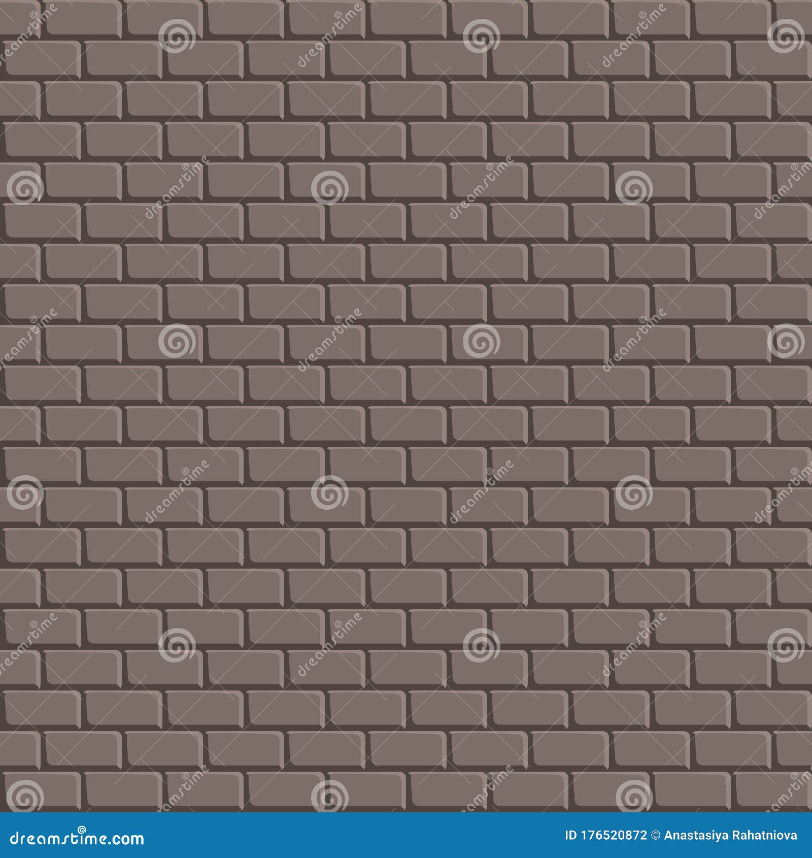 Seamless Vector Brick Wall - Background Pattern for Continuous Replicate Stock Vector ...