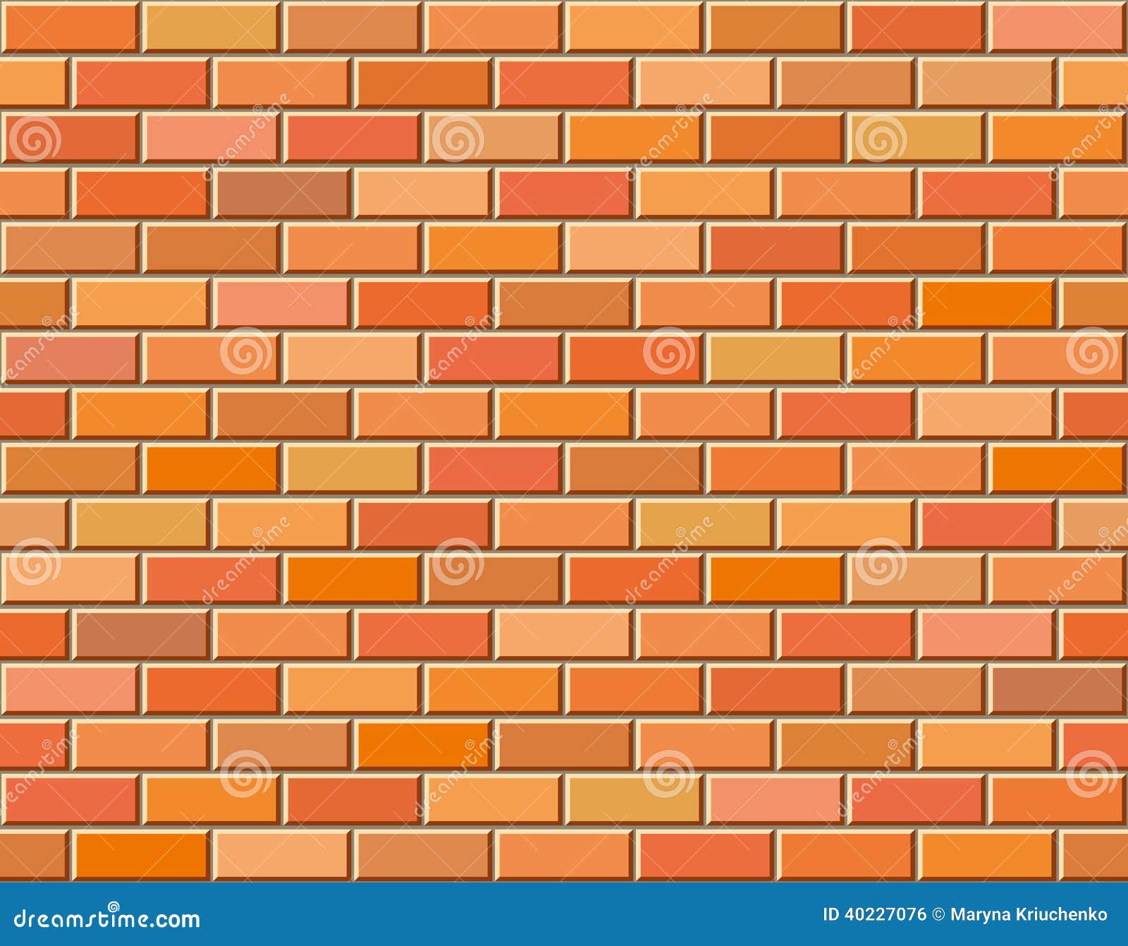 Seamless Vector Brick Wall - Background Pattern Stock Vector ...