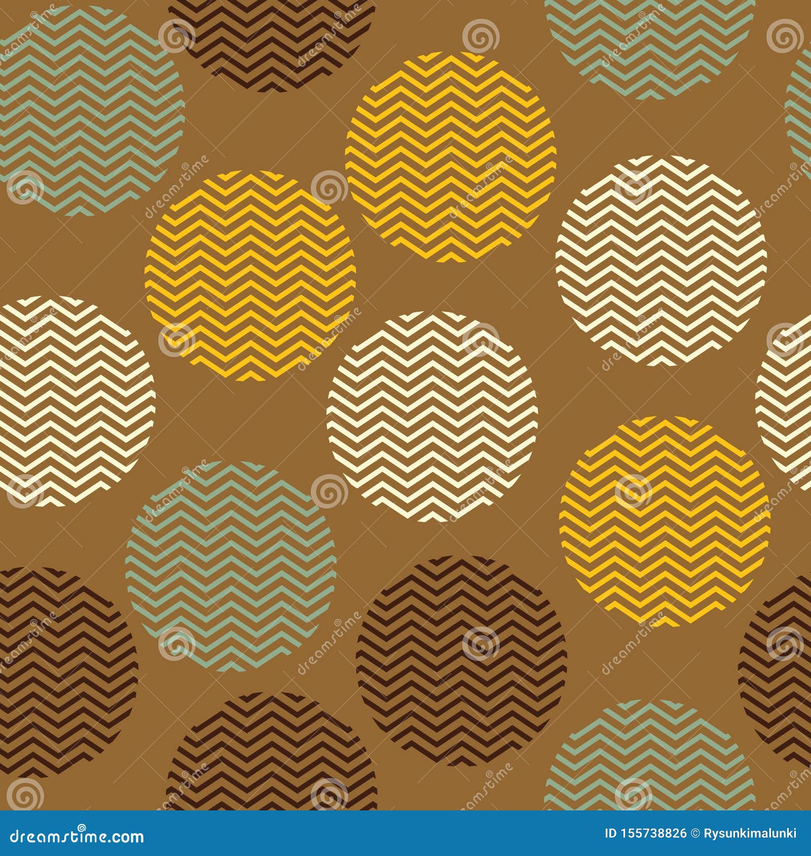 Seamless Vector Brown Pattern with Textured Polka Dots Stock Vector ...